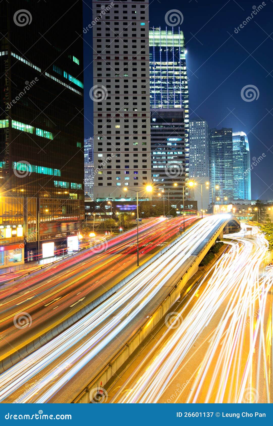 Traffic at city at night stock image. Image of long, beautiful - 26601137