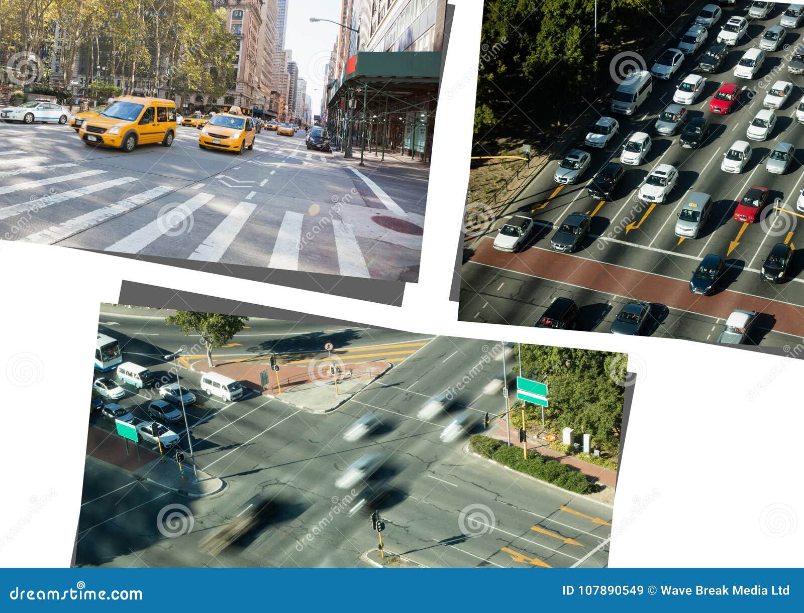 Traffic Collage with Cars and Road Stock Image - Image of cityscape ...