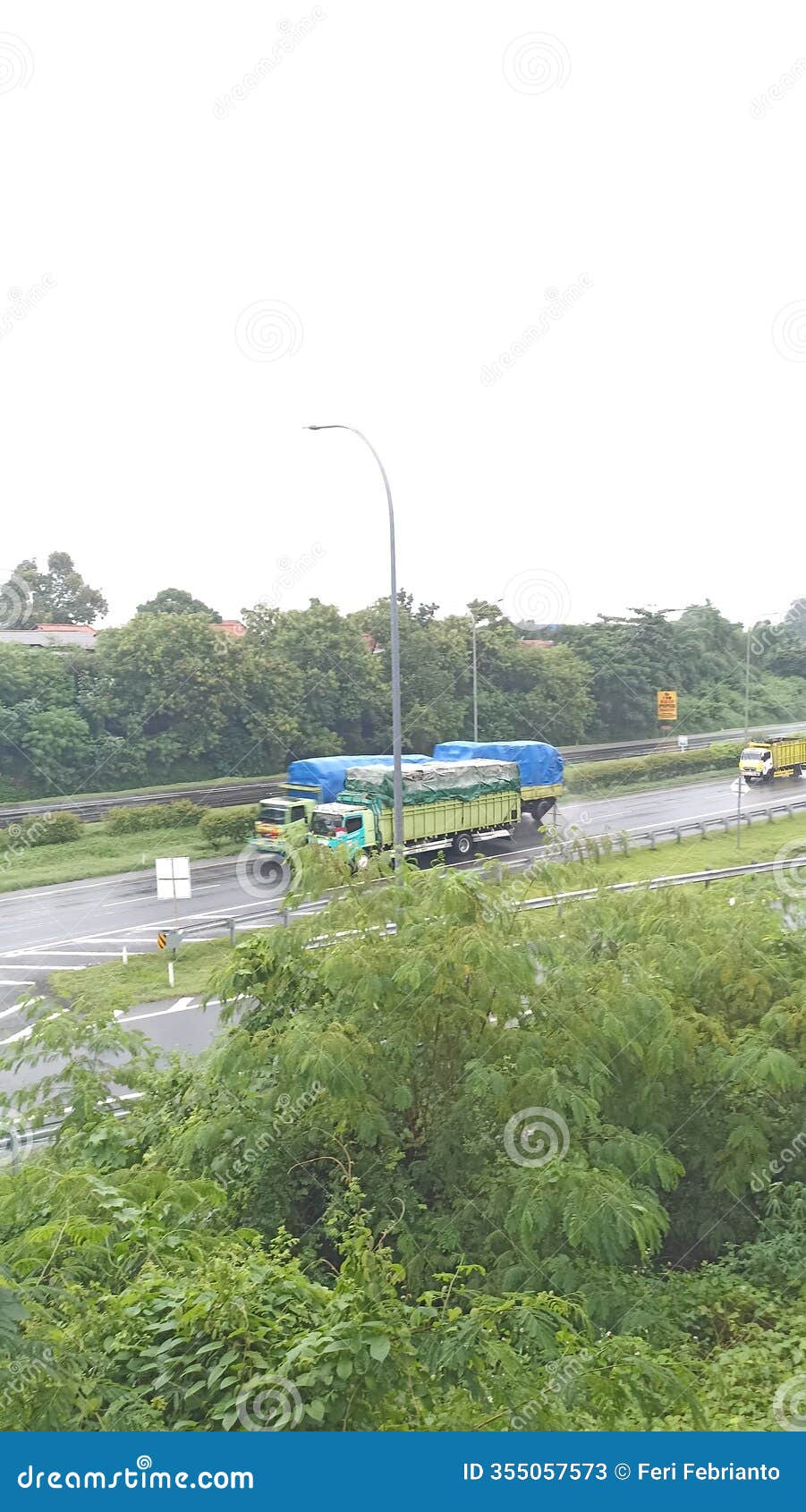 Traffic Conditions on the Freeway are Quite Busy Stock Image - Image of ...
