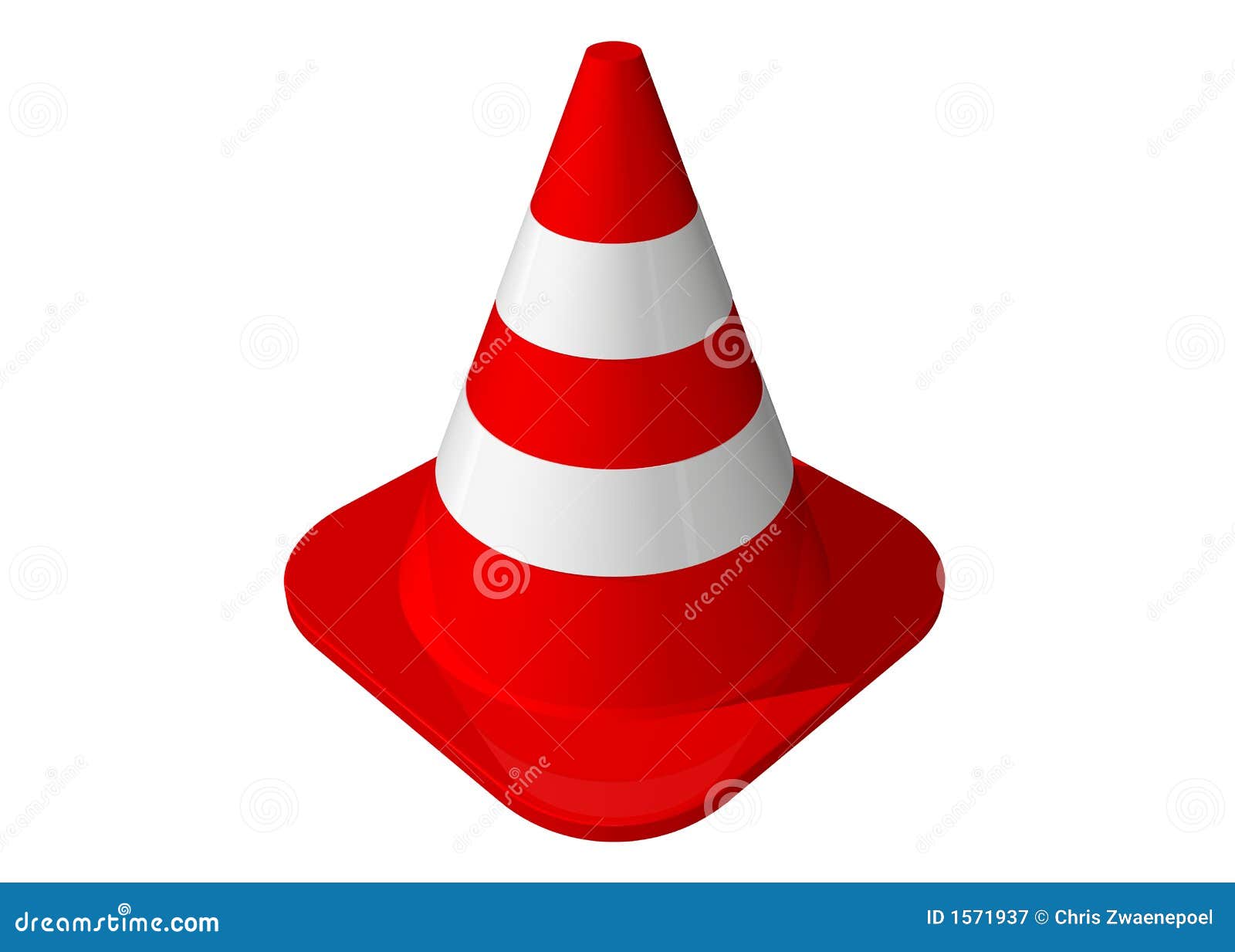 Traffic Cone Icon In Cartoon Style Isolated On White Background. Police ...