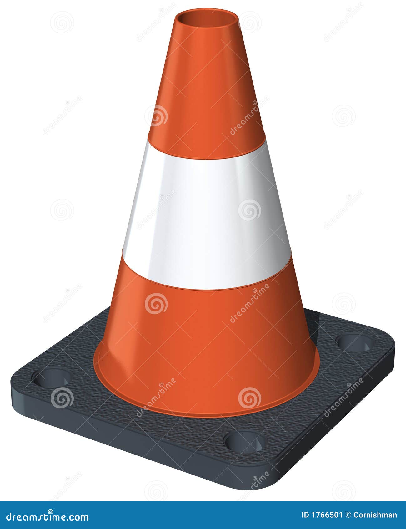 Traffic Cone stock illustration. Illustration of render - 1766501