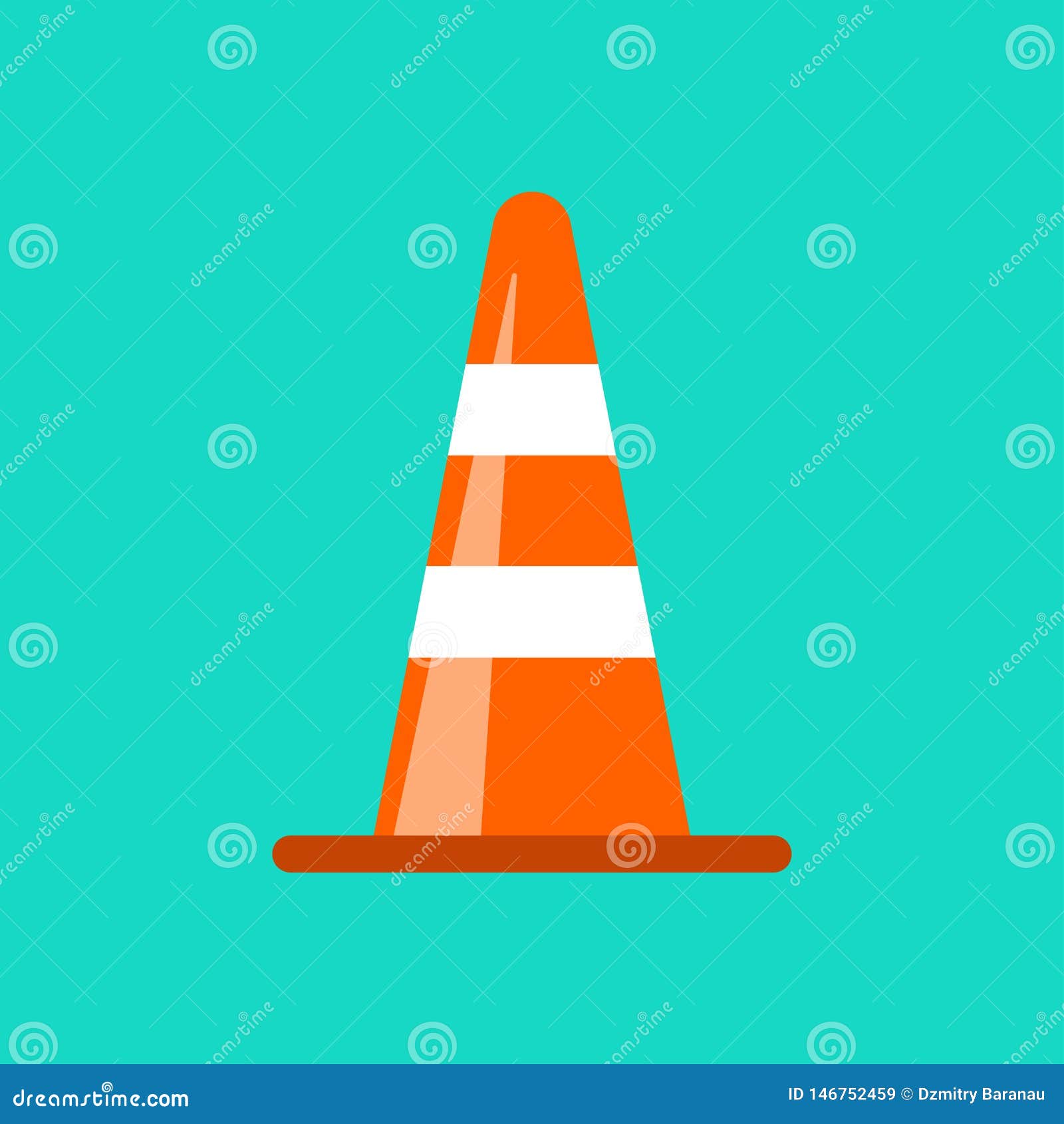 Traffic Cone Danger Attention Transportation Boundary Red Control ...