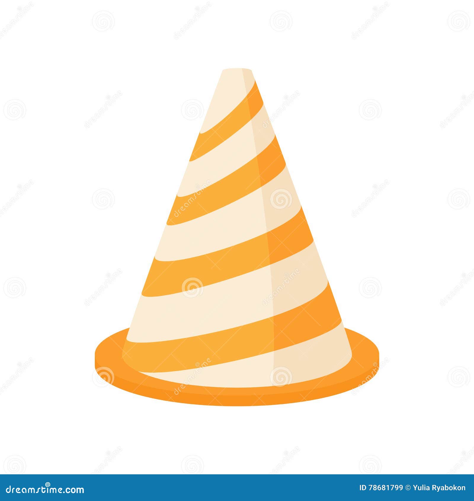 Traffic Cone Icon, Cartoon Style Stock Vector - Illustration of element ...
