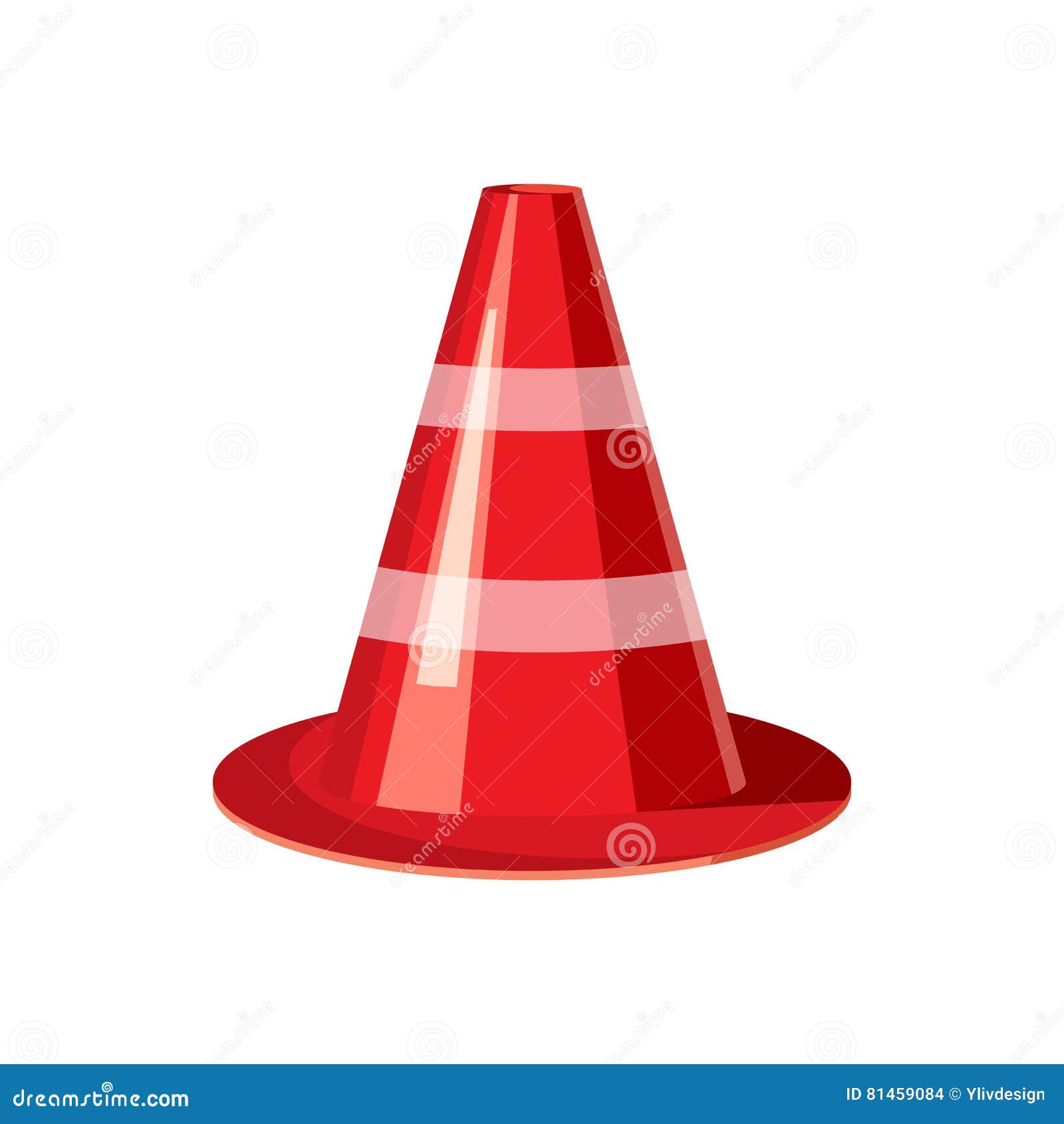 Traffic Cone Icon, Cartoon Style Stock Vector - Illustration of ...