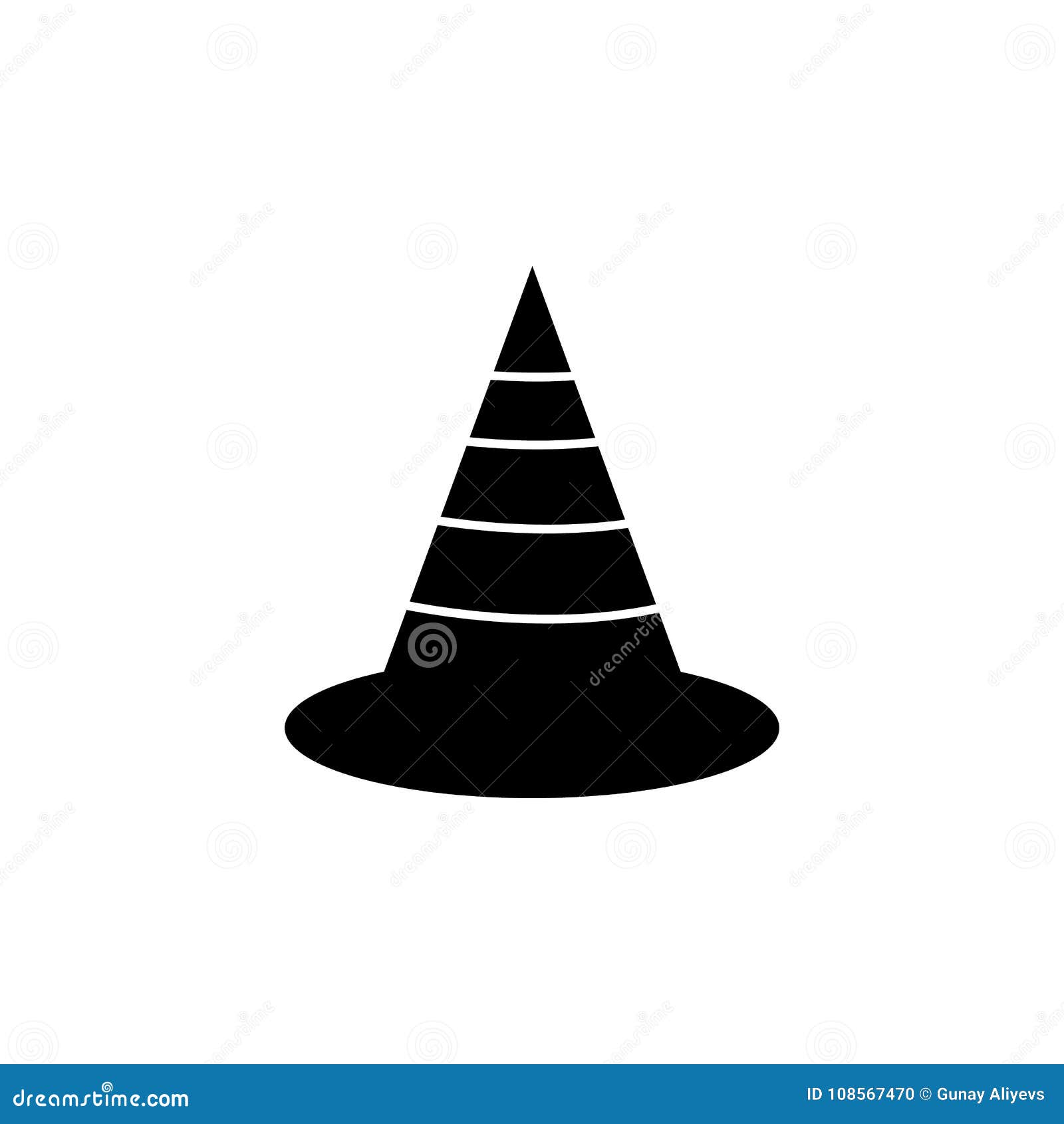 The Traffic Cone Icon. Safety and Attention, Danger, Warning Symbol ...