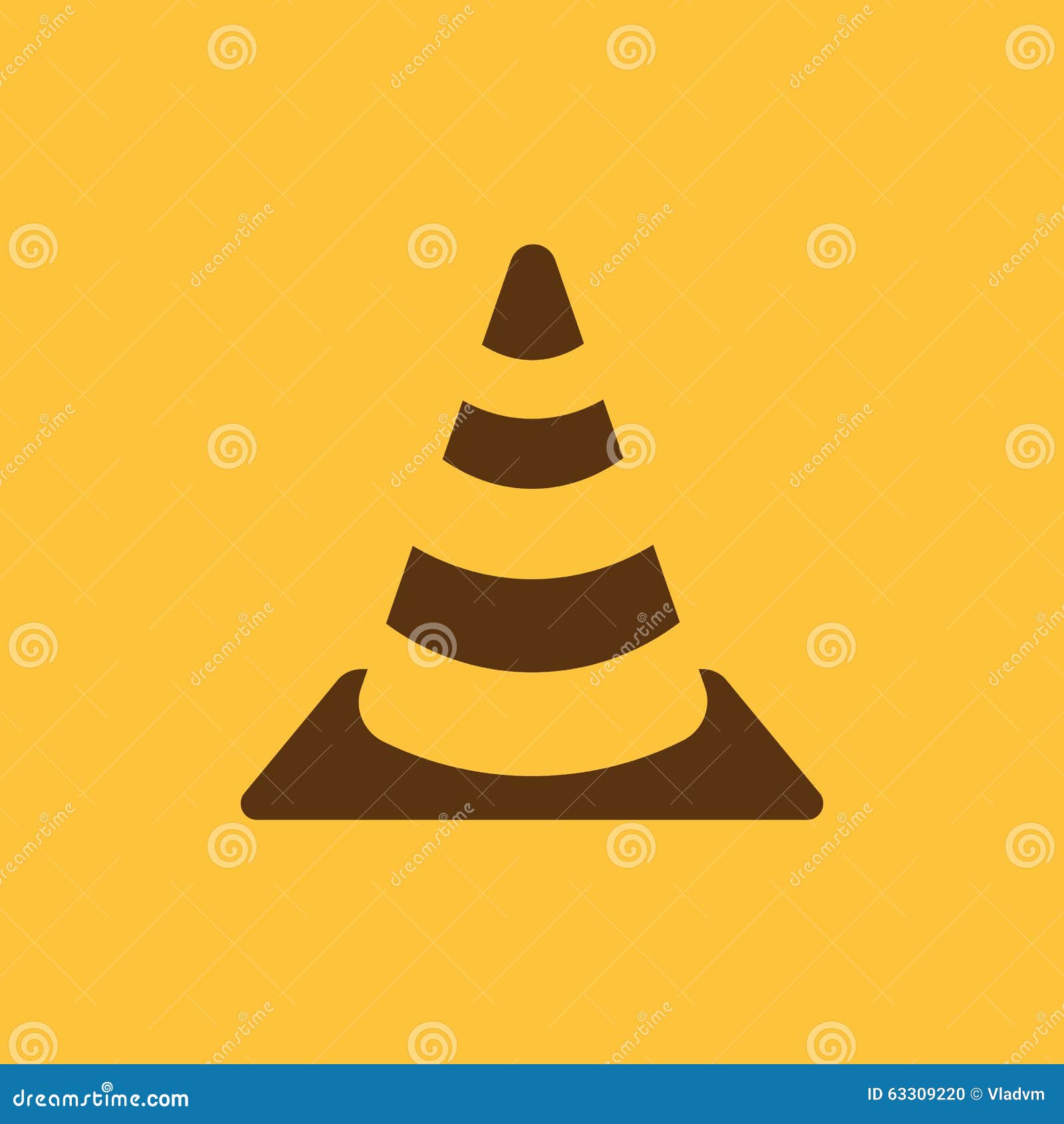 The Traffic Cone Icon. Safety and Attention, Danger, Warning Symbol ...