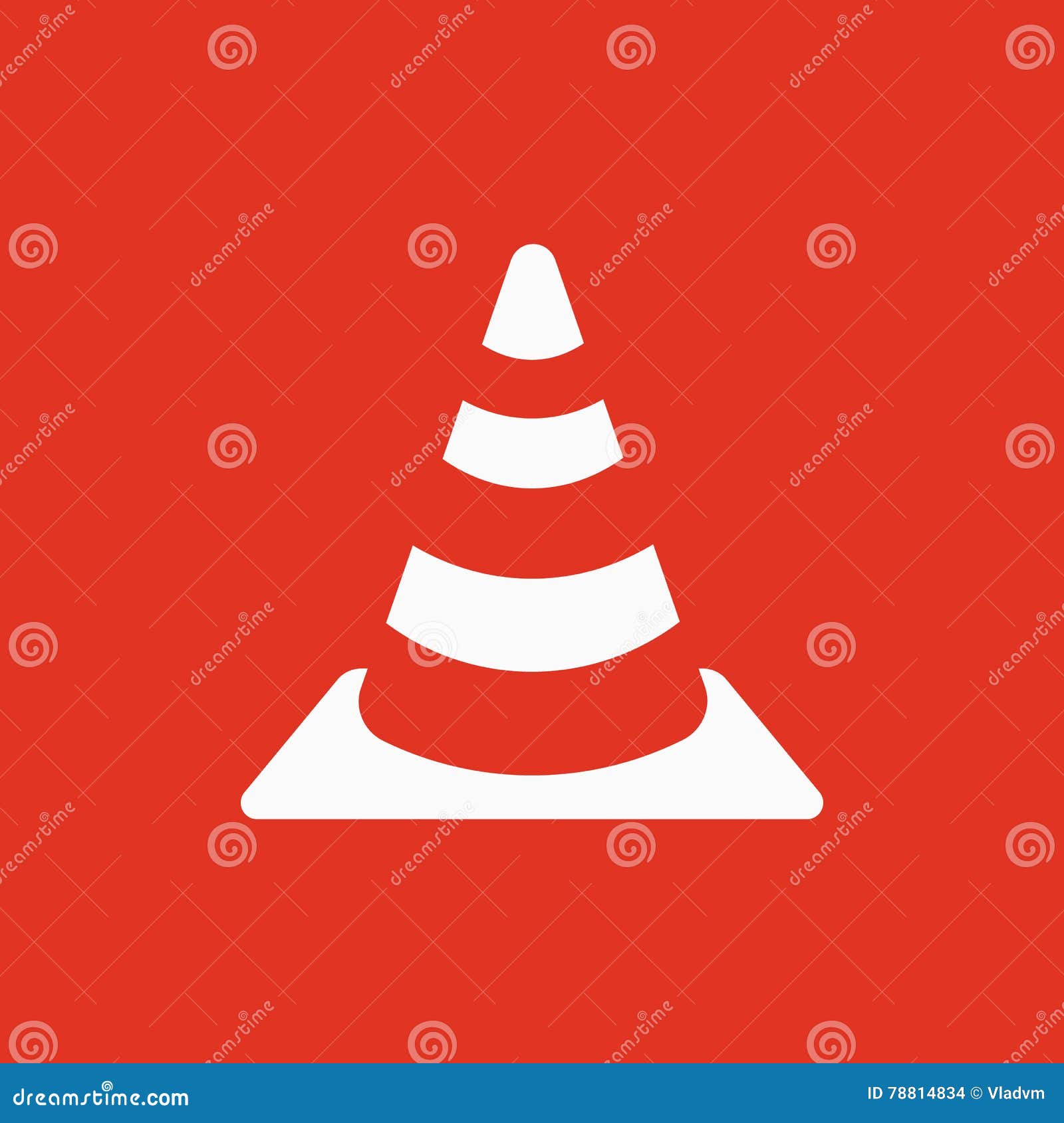 The Traffic Cone Icon. Safety and Attention, Danger, Warning Symbol ...