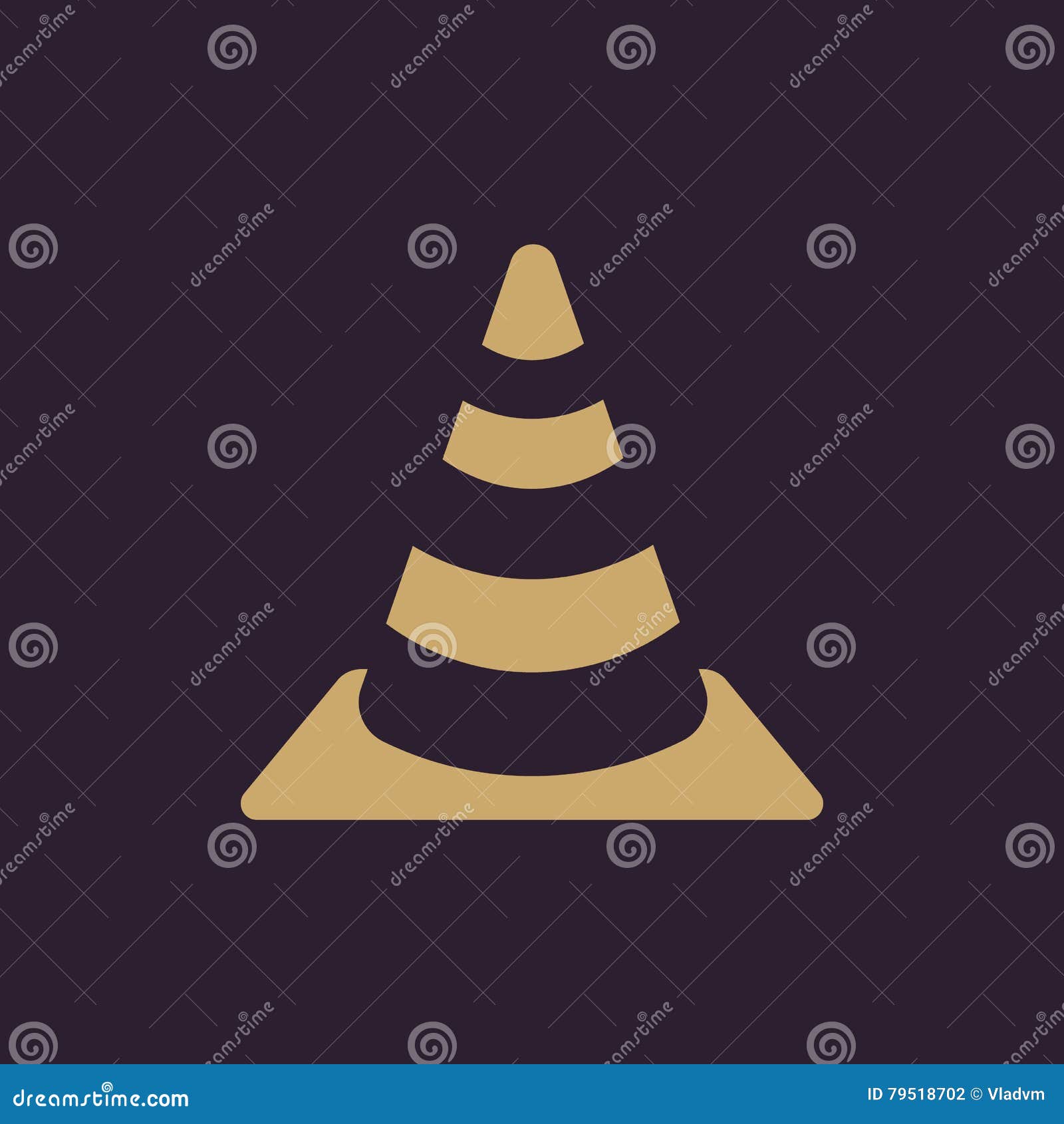 The Traffic Cone Icon. Safety and Attention, Danger, Warning Symbol ...