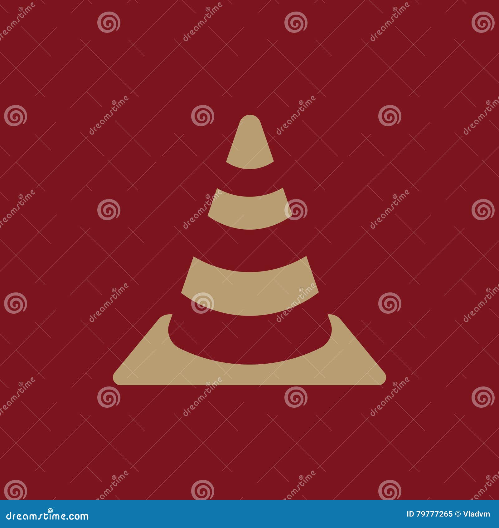 The Traffic Cone Icon. Safety and Attention, Danger, Warning Symbol ...