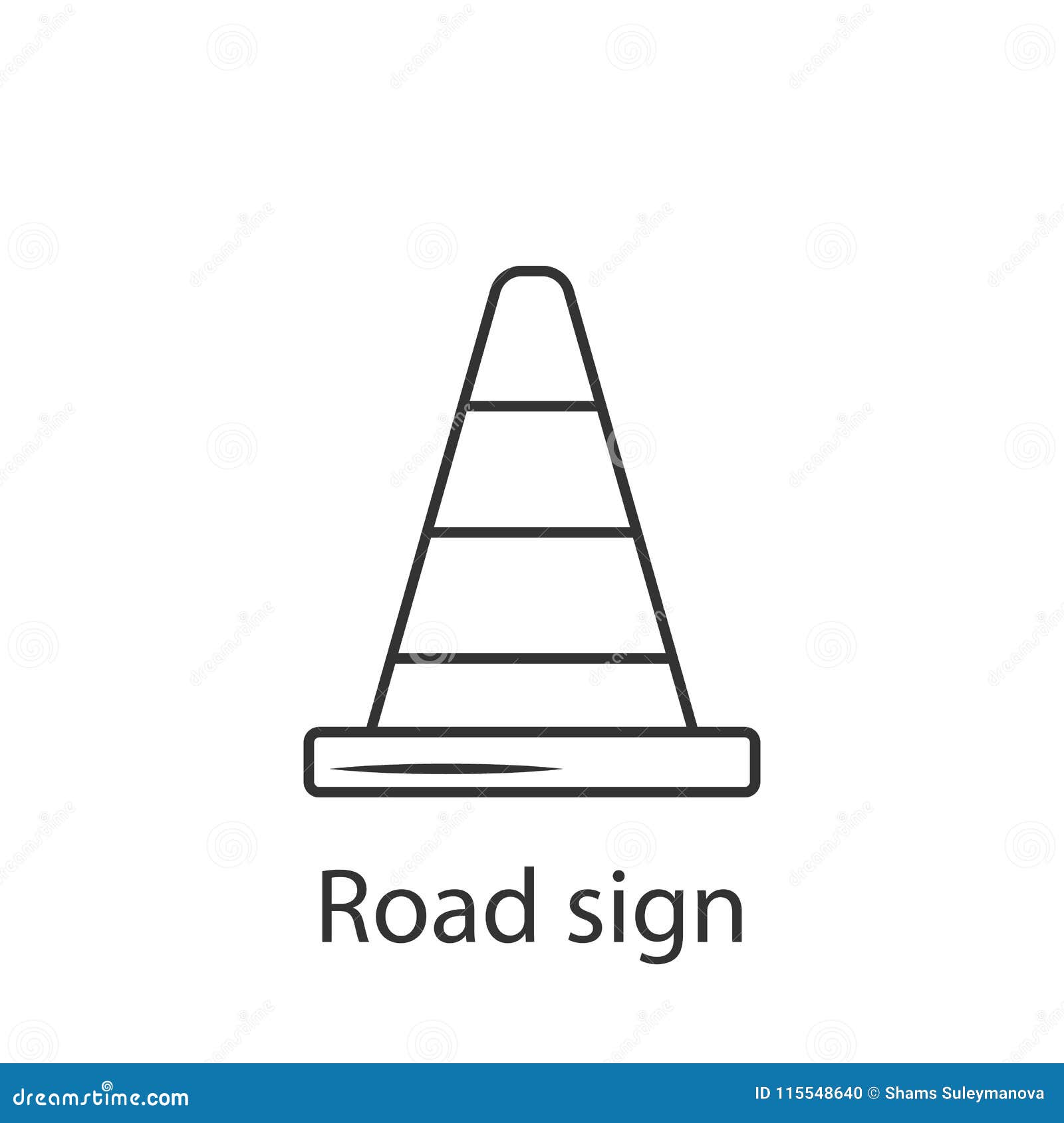 The Traffic Cone Icon Icon. Simple Element Illustration. the Traffic ...