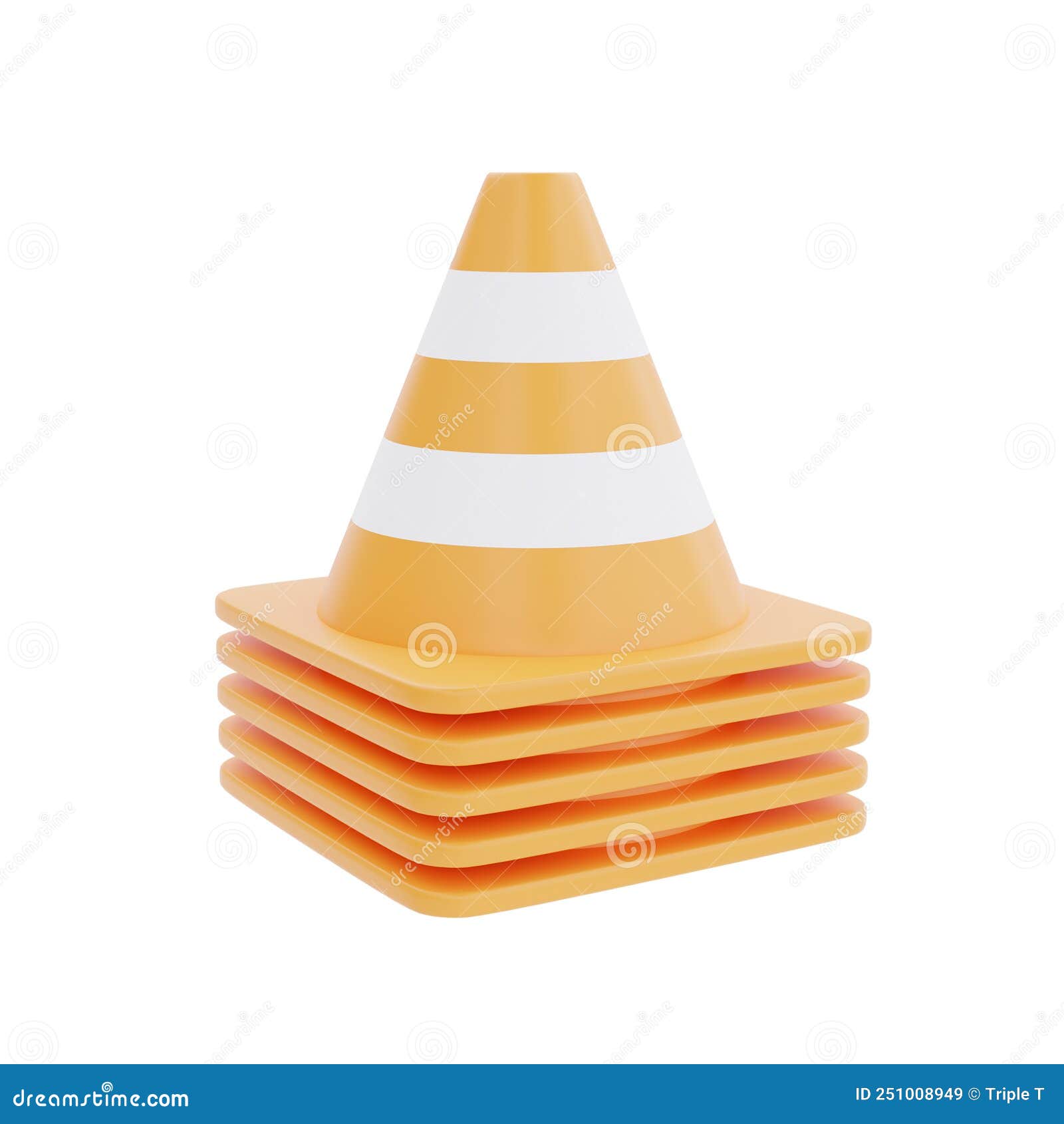 Traffic Cone Isolated, Construction Tools and Equipment, Labor Day. 3d ...