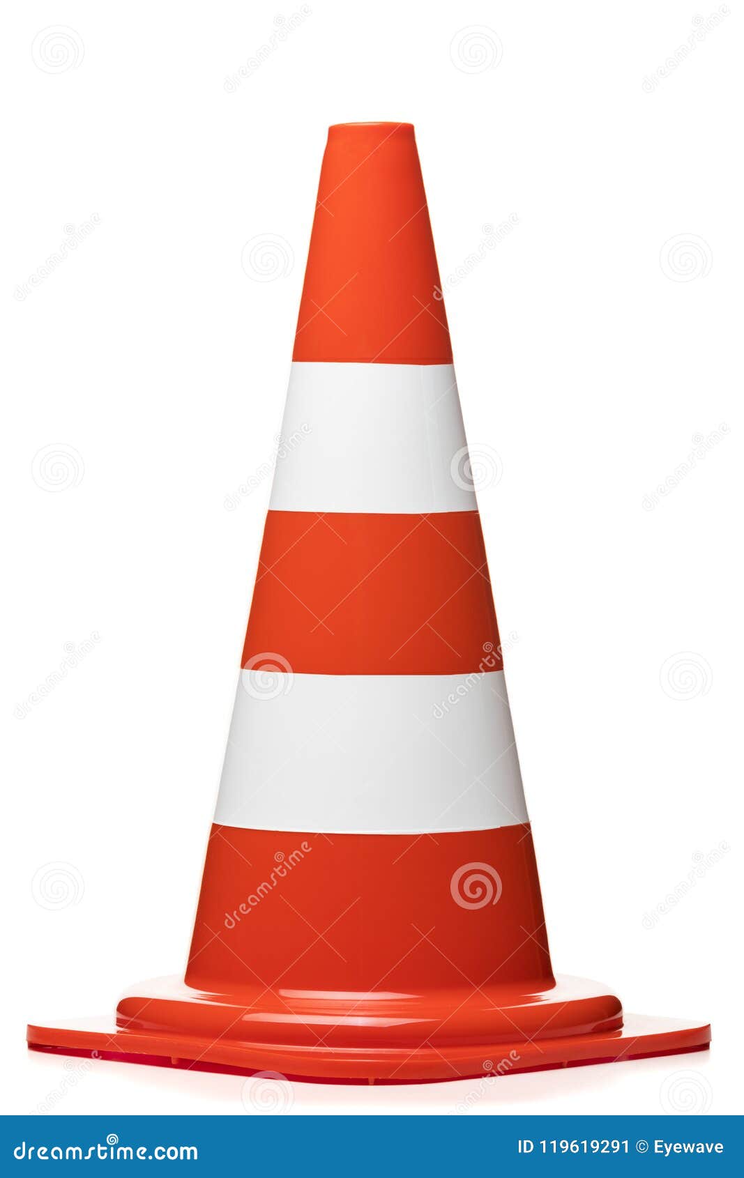 Traffic Cone Isolated on White Background Stock Image - Image of pylon ...