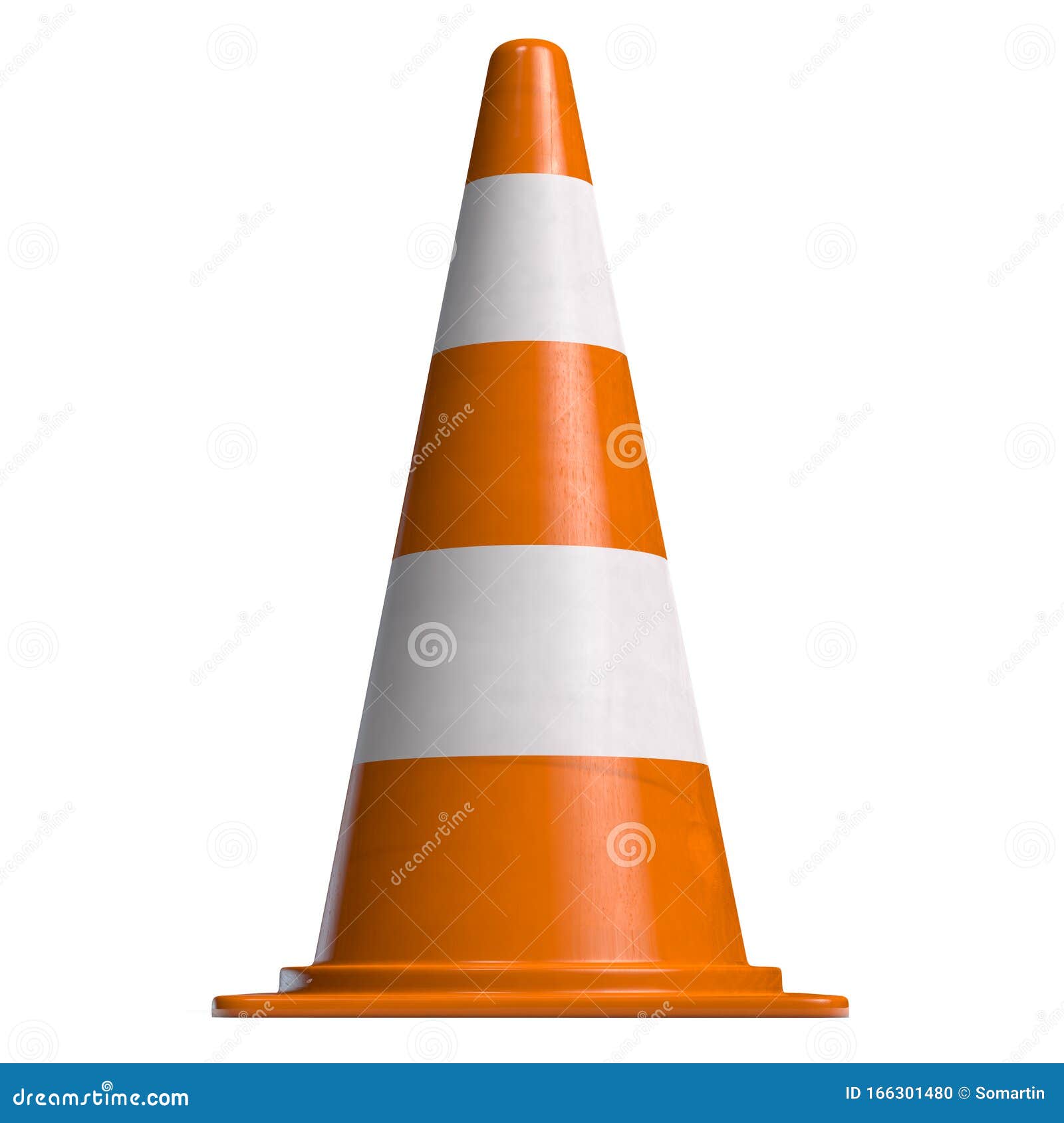 Traffic Cone Orange Isolated Stock Illustration - Illustration of ...