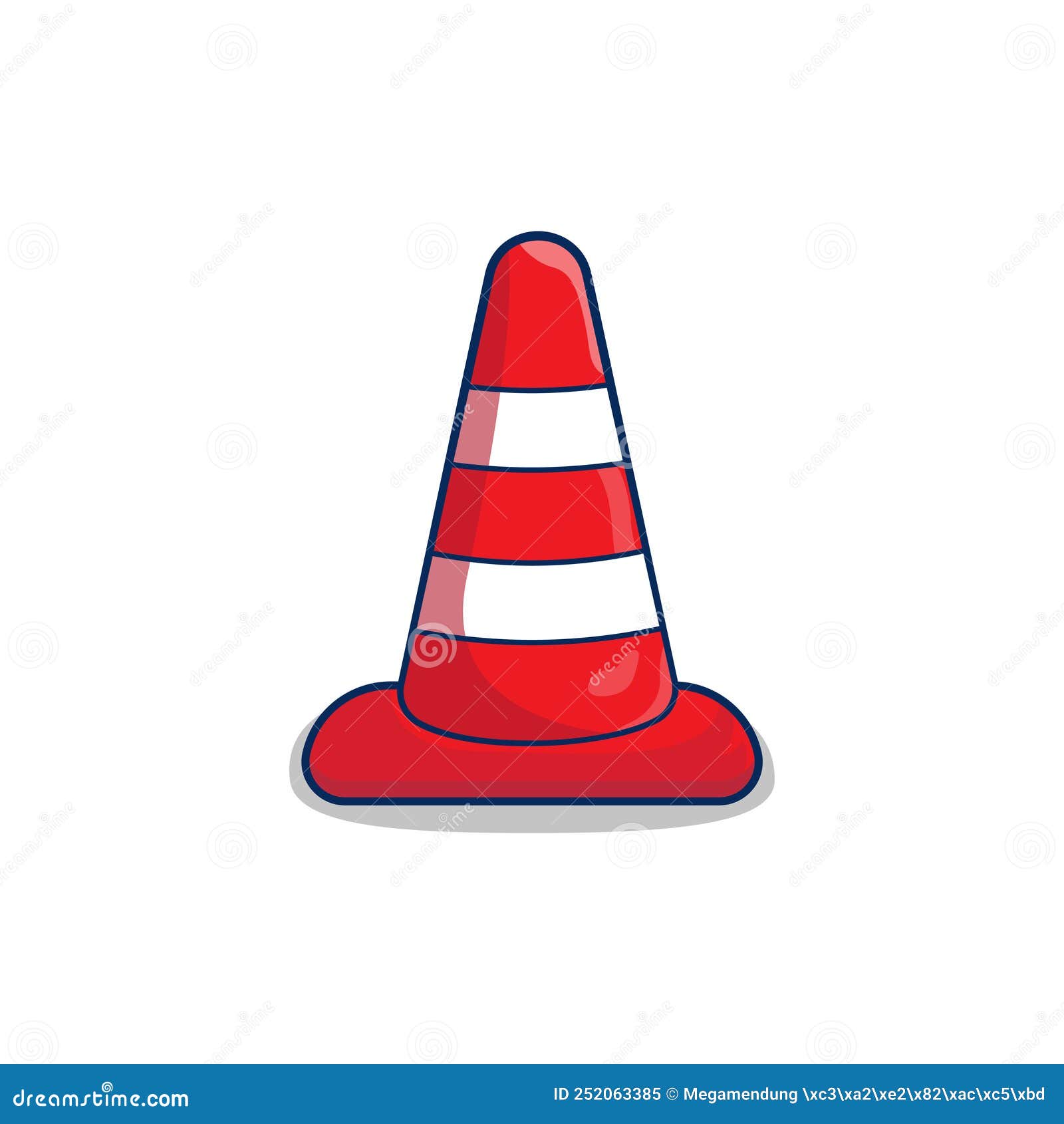 Traffic Cone. Premium Vector Road Divider Tool Stock Vector ...