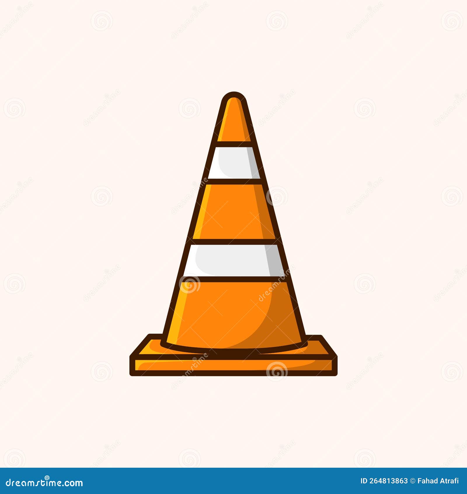 Traffic Cone Road Divider Tool Stock Vector - Illustration of judge ...