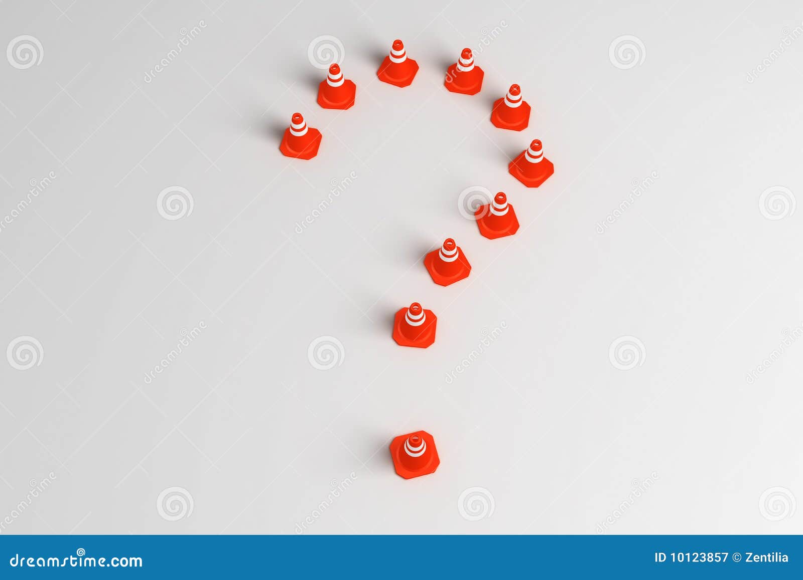 Traffic cone question mark stock illustration. Illustration of danger ...