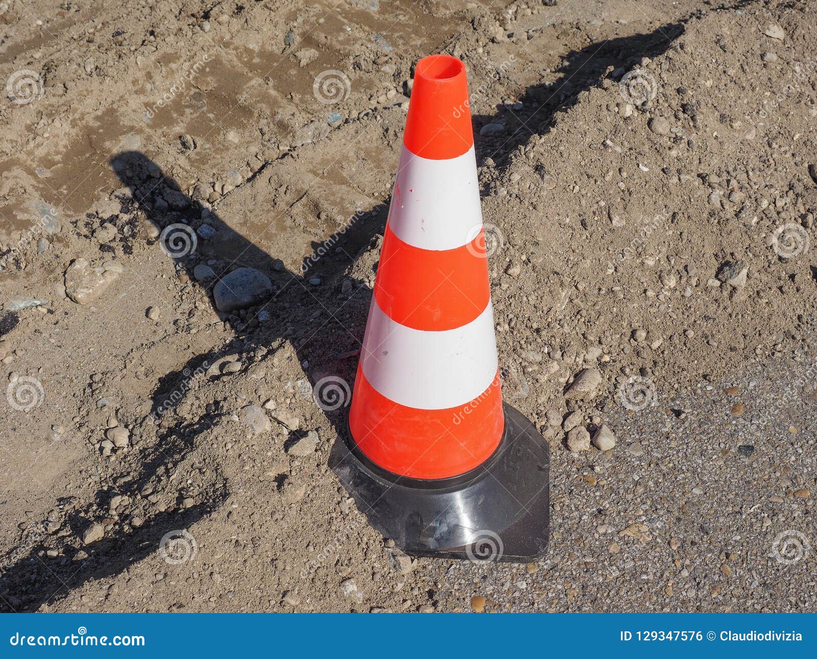 Traffic cone sign stock photo. Image of symbol, travel - 129347576