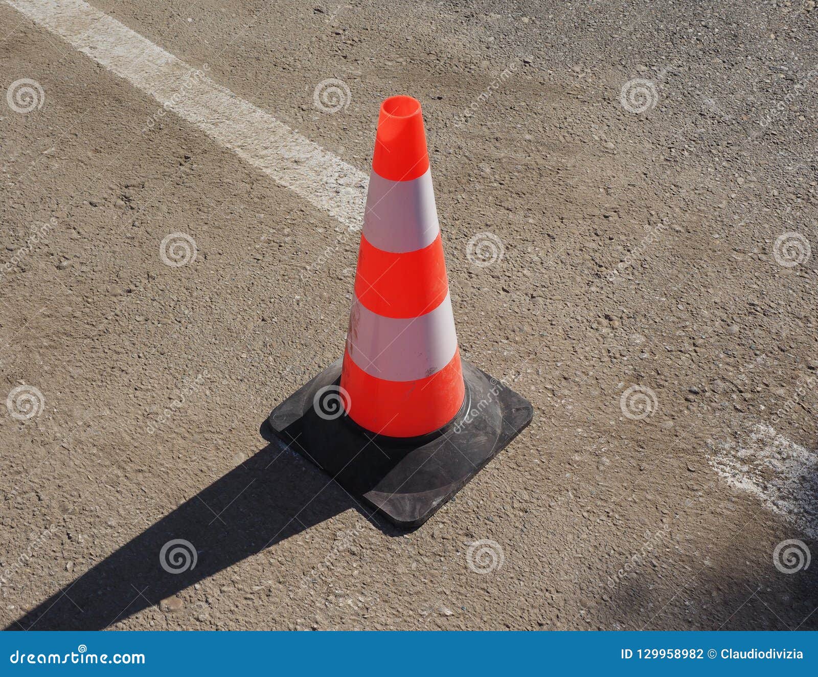 Traffic cone sign stock photo. Image of transit, symbol - 129958982