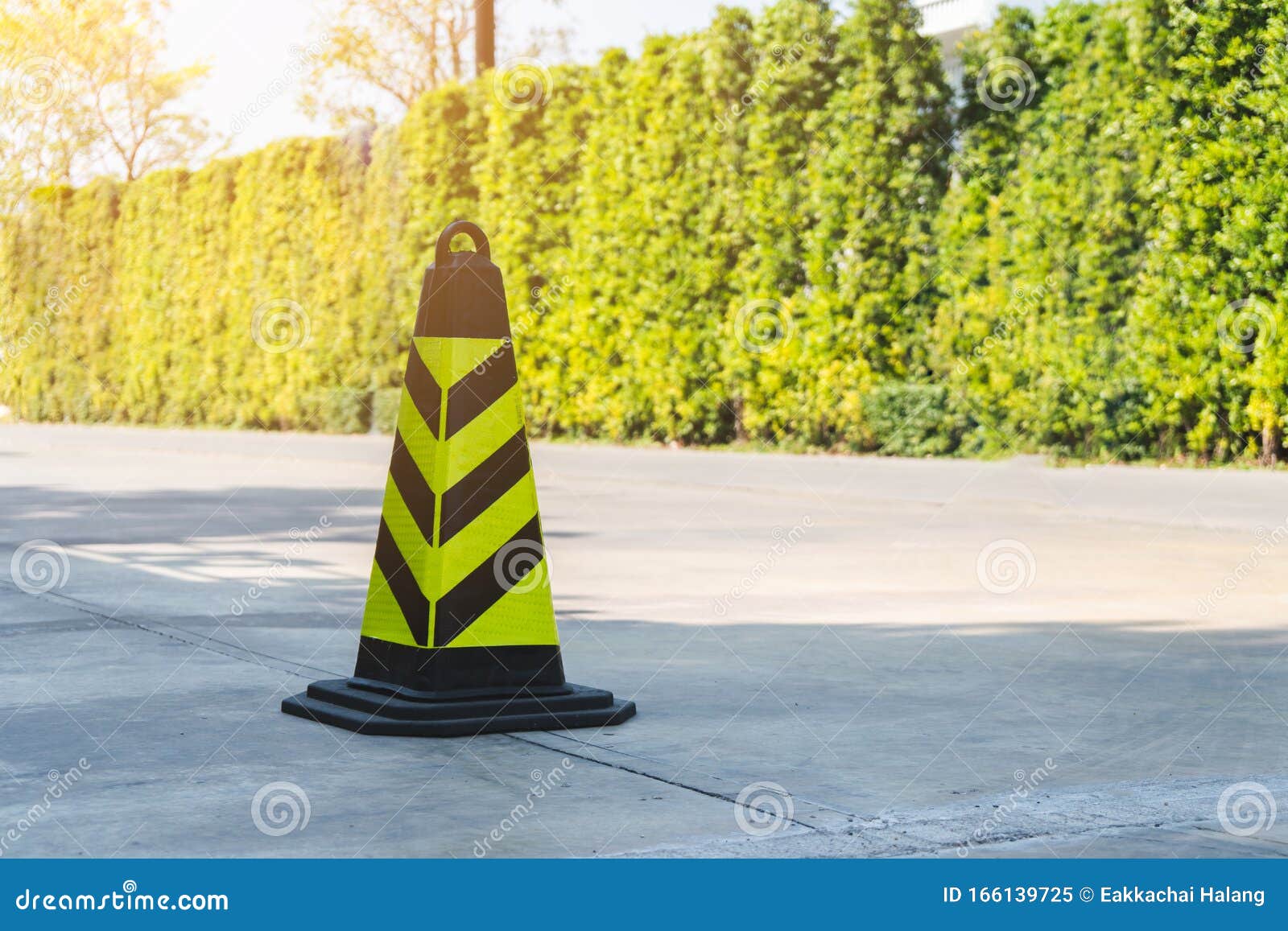 Traffic Cone, Stripes on Road, Copy Space Stock Image - Image of cone ...