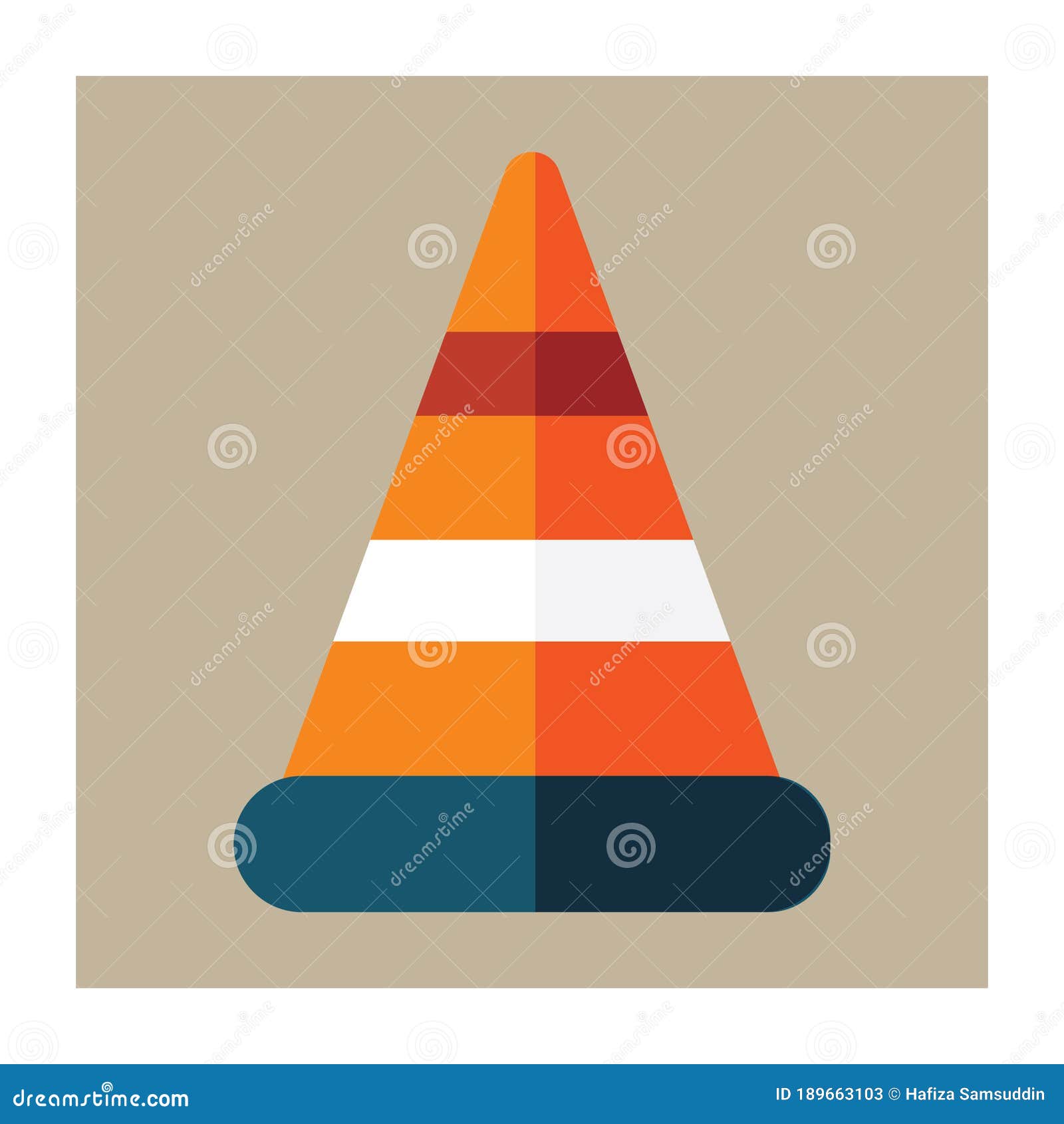 Traffic Cone. Vector Illustration Decorative Design Stock Vector ...