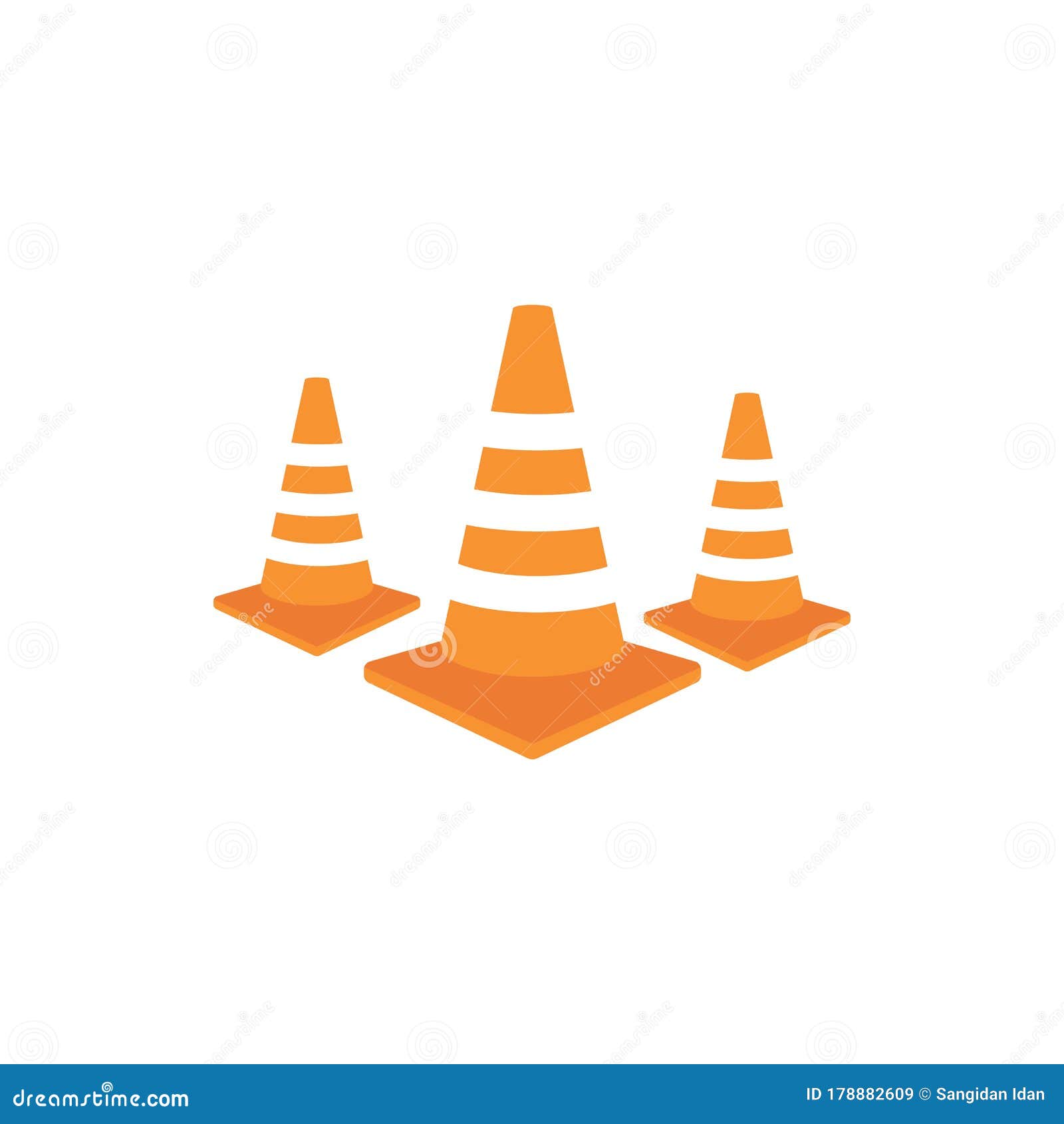 Traffic Cone Vector Illustration Design Stock Vector - Illustration of ...