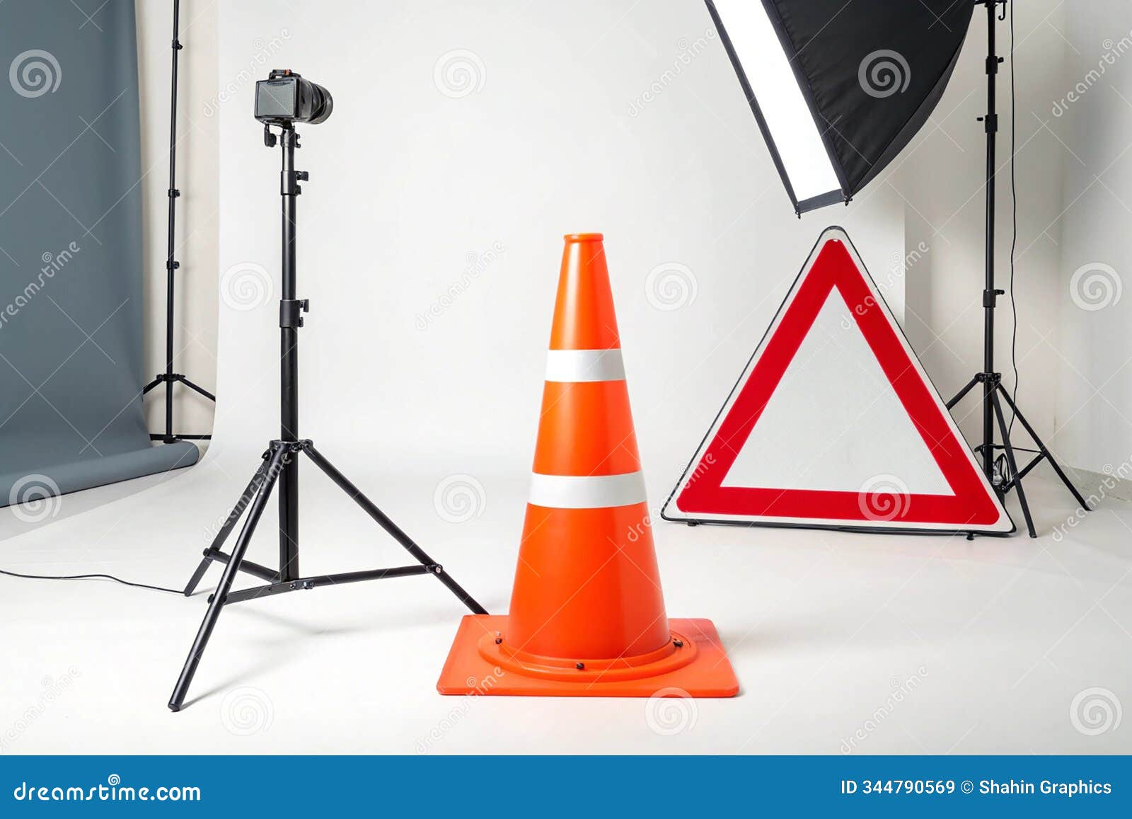 Traffic Cone. Warning Sign. Road Traffic Triangle Cone Illustration ...