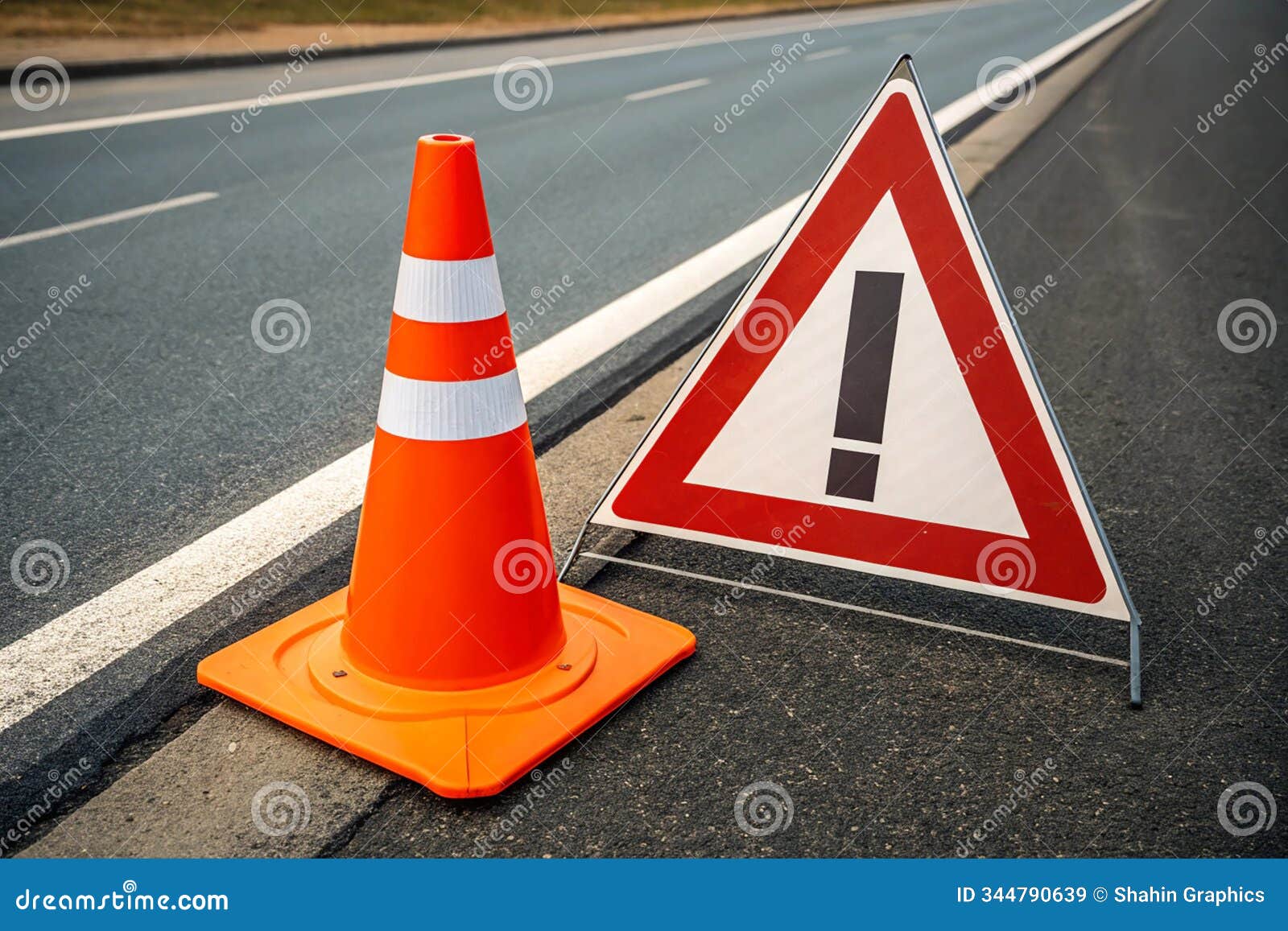 Traffic Cone. Warning Sign. Road Traffic Triangle Cone Illustration ...