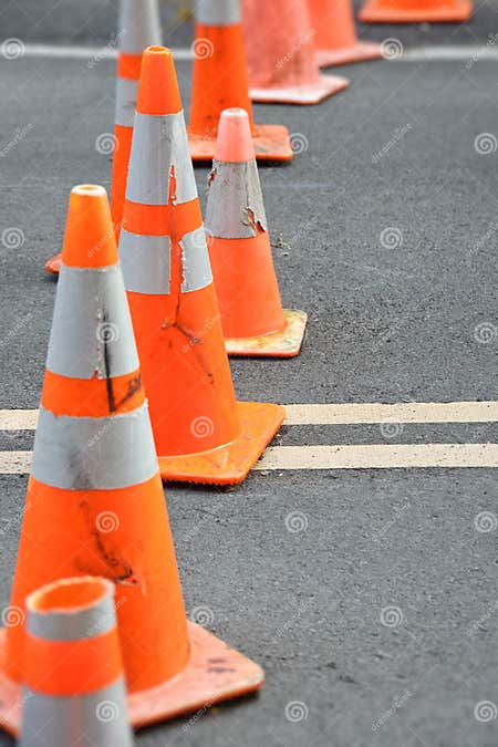 Traffic Cones Blocking Street Stock Image - Image of guard, safe: 12370199