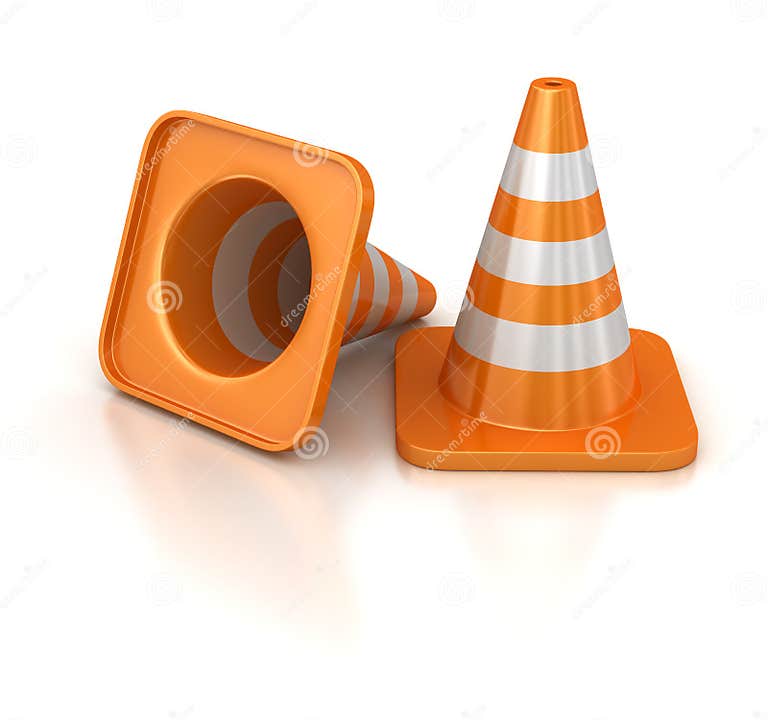 Traffic cones stock illustration. Illustration of traffic - 41633182