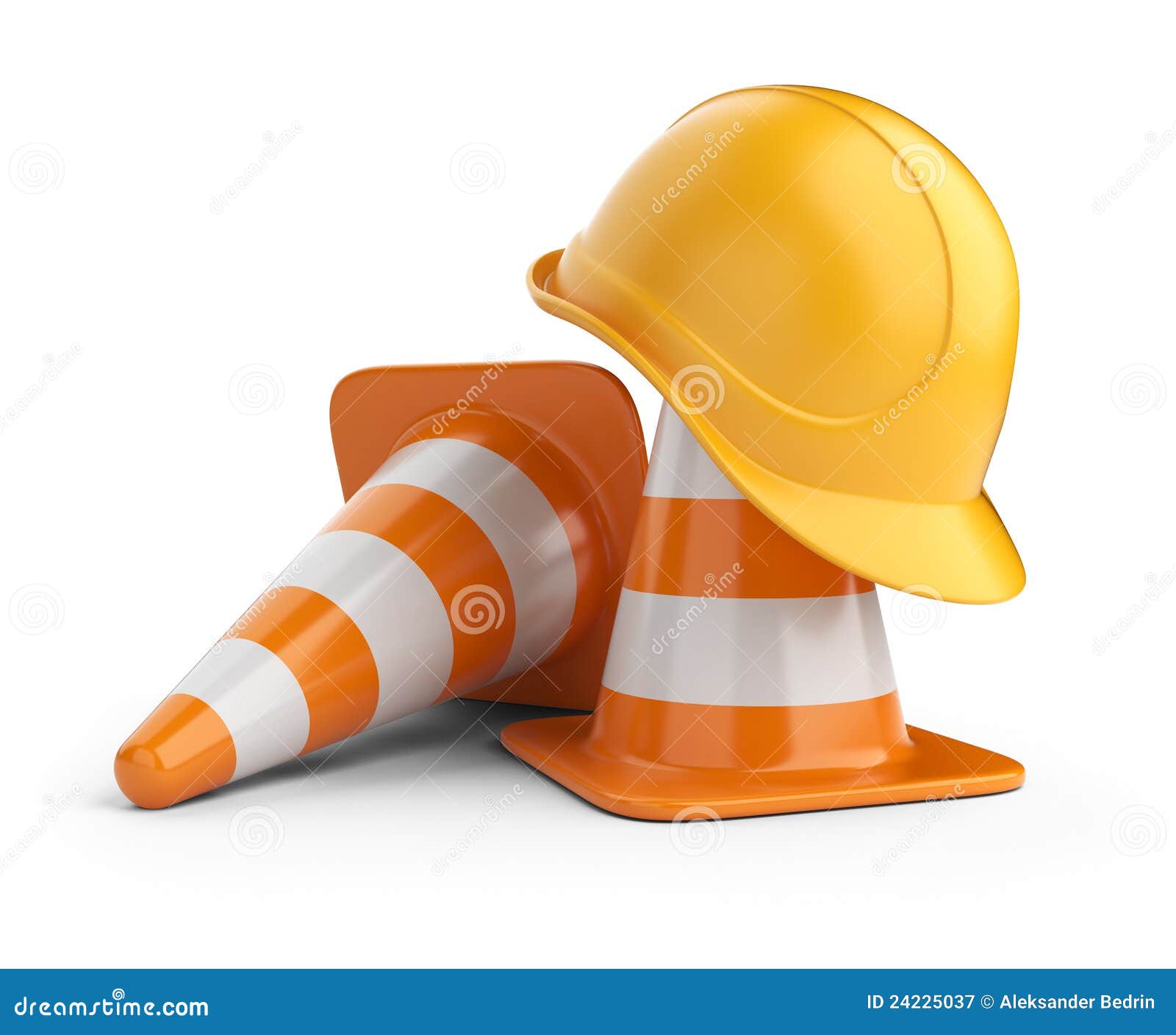Traffic Cones, Safety Helmet And Blank Warning Sign Royalty-Free Stock ... Traffic Cones, Safety Helmet And Blank Warning Sign Royalty-Free Stock ...