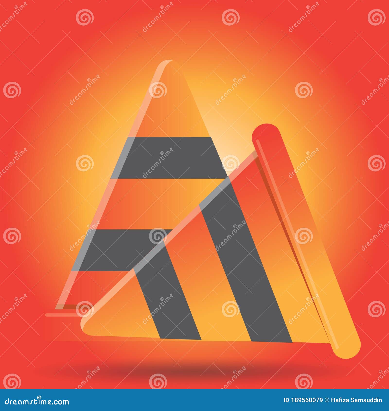 Traffic Cones. Vector Illustration Decorative Design Stock Vector ...