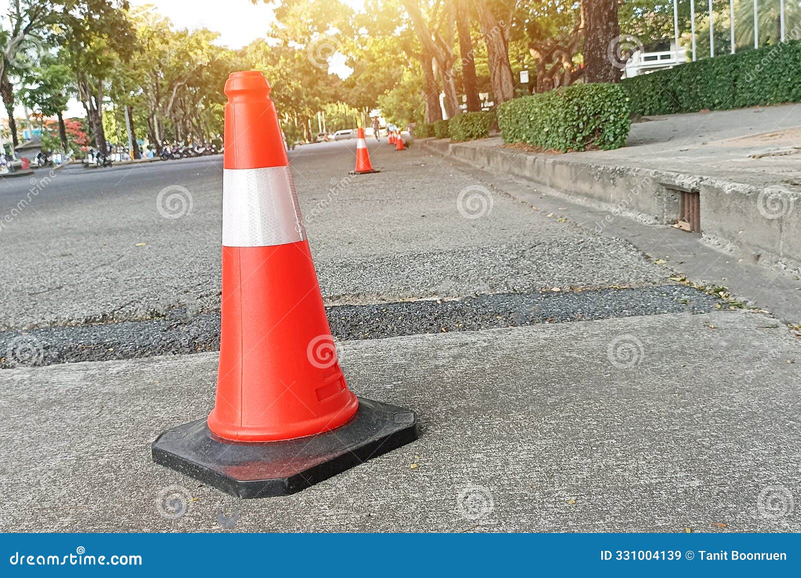 Traffic Cones are in Working Condition. Placed on the Road Surface ...