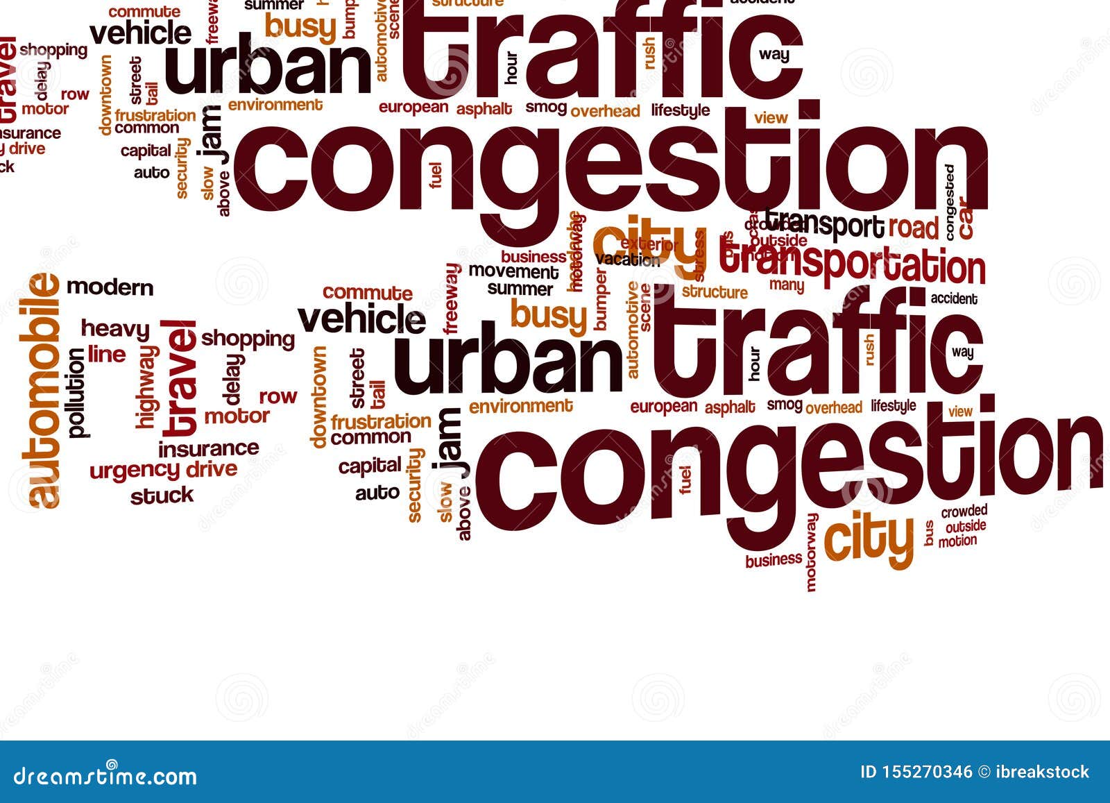 Traffic Congestion Word Cloud Stock Illustration - Illustration of ...