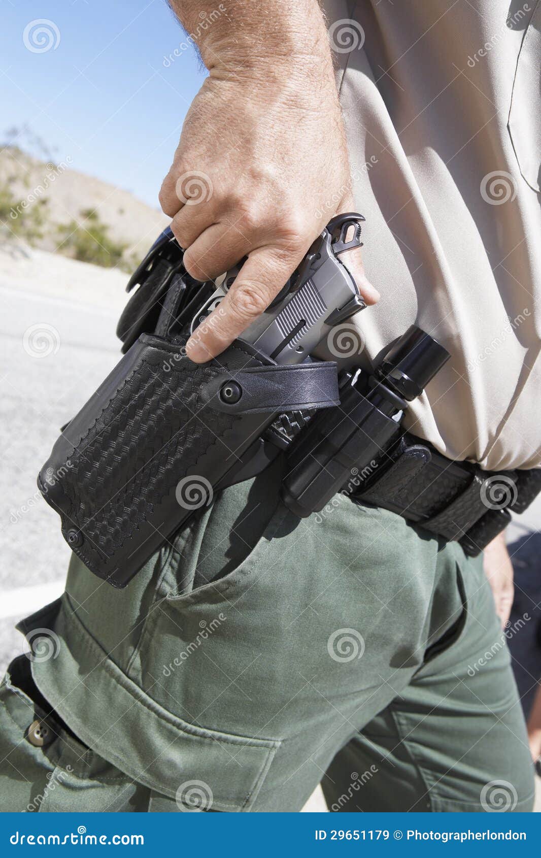 Traffic Cop Holding Gun stock image. Image of people - 29651179