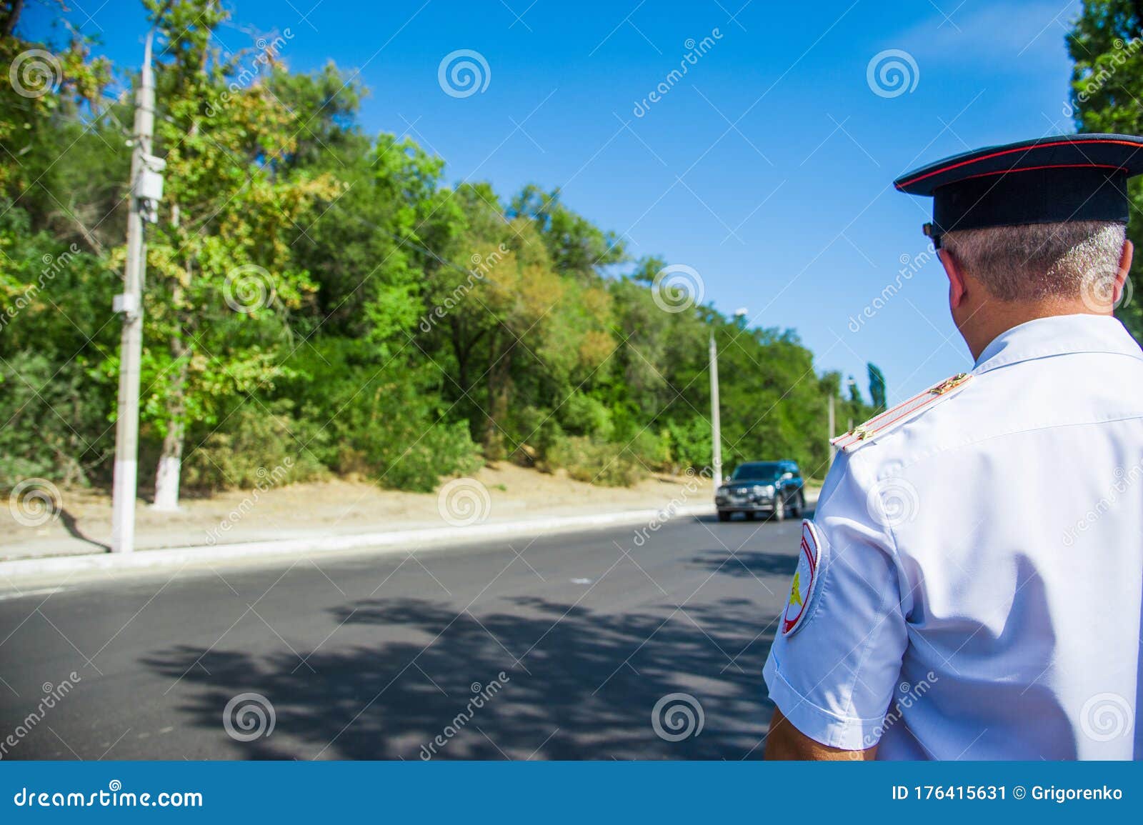 Traffic cop on the road editorial photo. Image of guard - 176415631