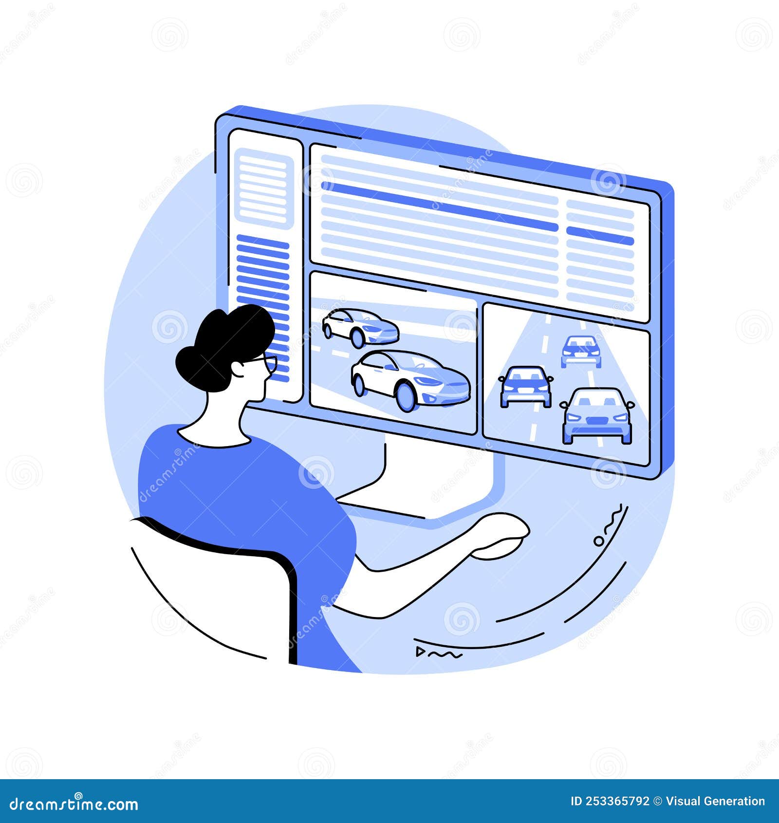 Traffic Data Isolated Cartoon Vector Illustrations. Stock Illustration ...