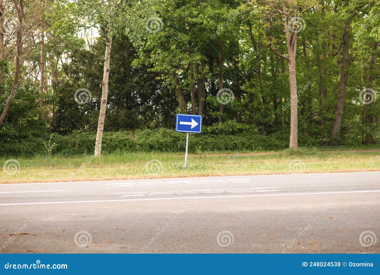 Traffic Direction Indicator on the Side Stock Photo - Image of highway ...