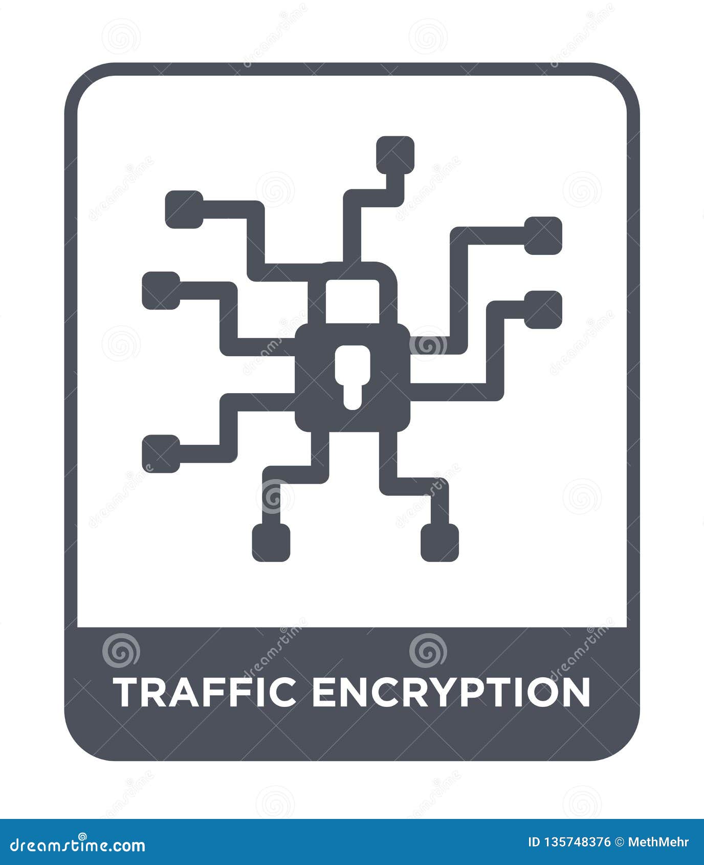 Traffic Encryption Icon in Trendy Design Style. Traffic Encryption Icon ...