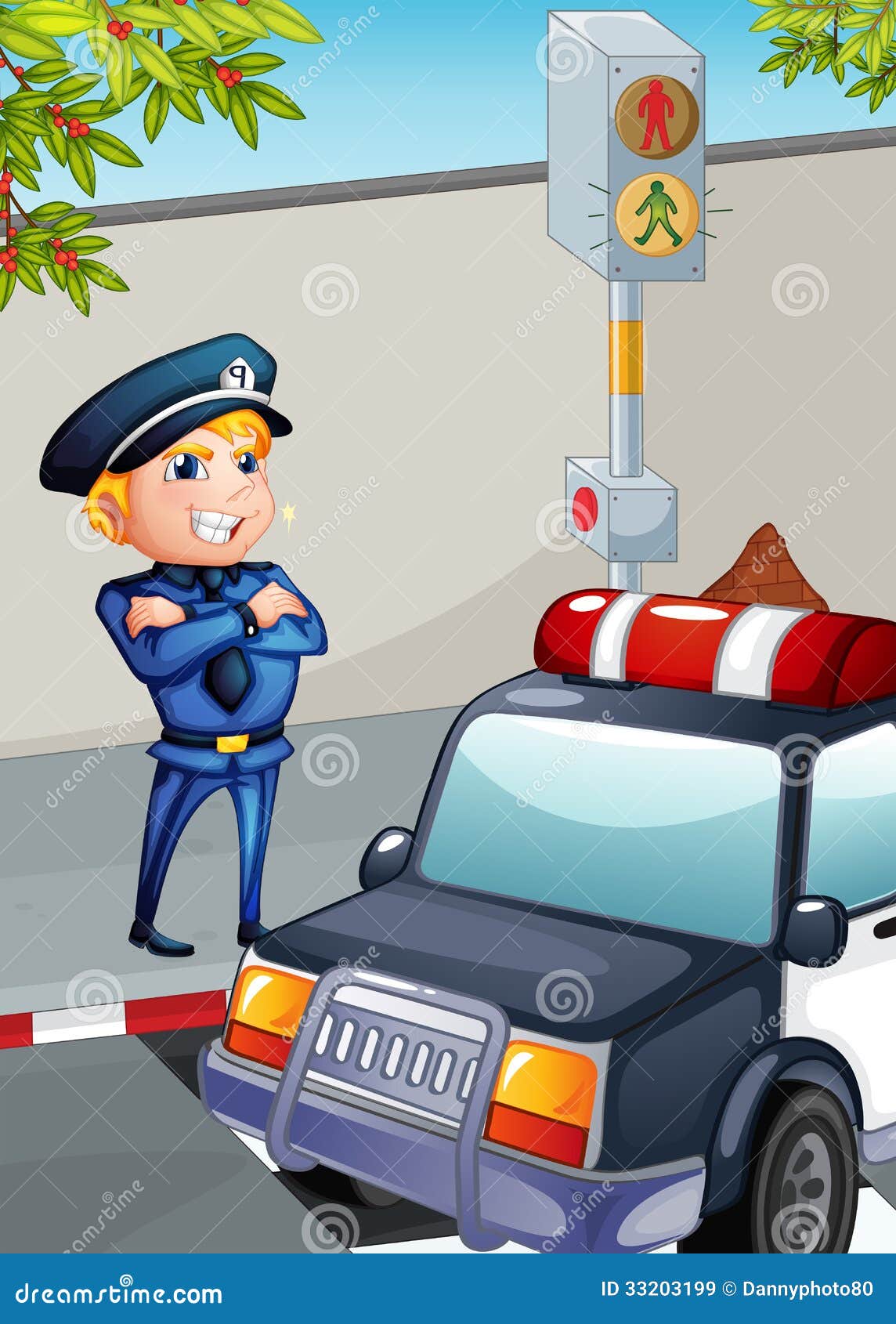 A traffic enforcer stock vector. Illustration of issue - 33203199