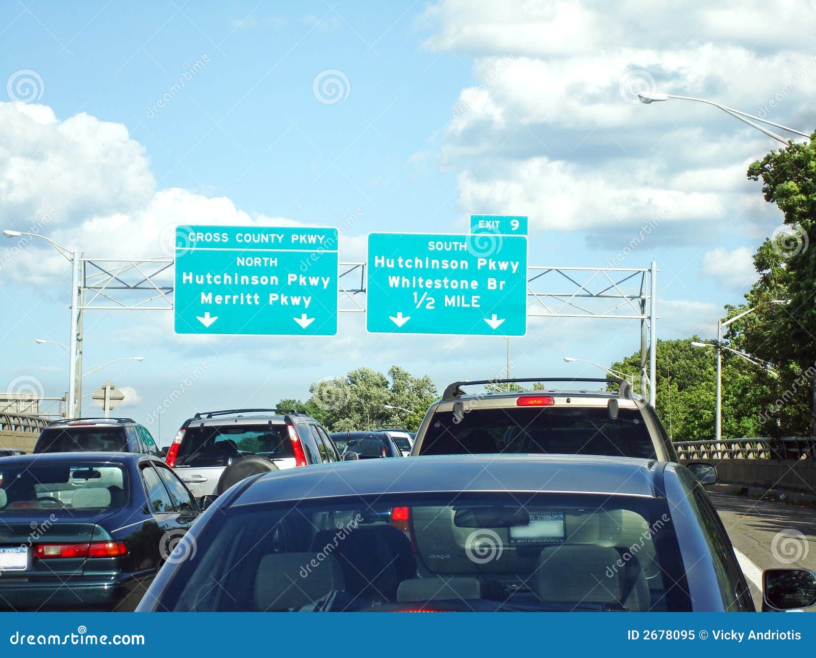 Traffic Entering New York stock image. Image of white - 2678095