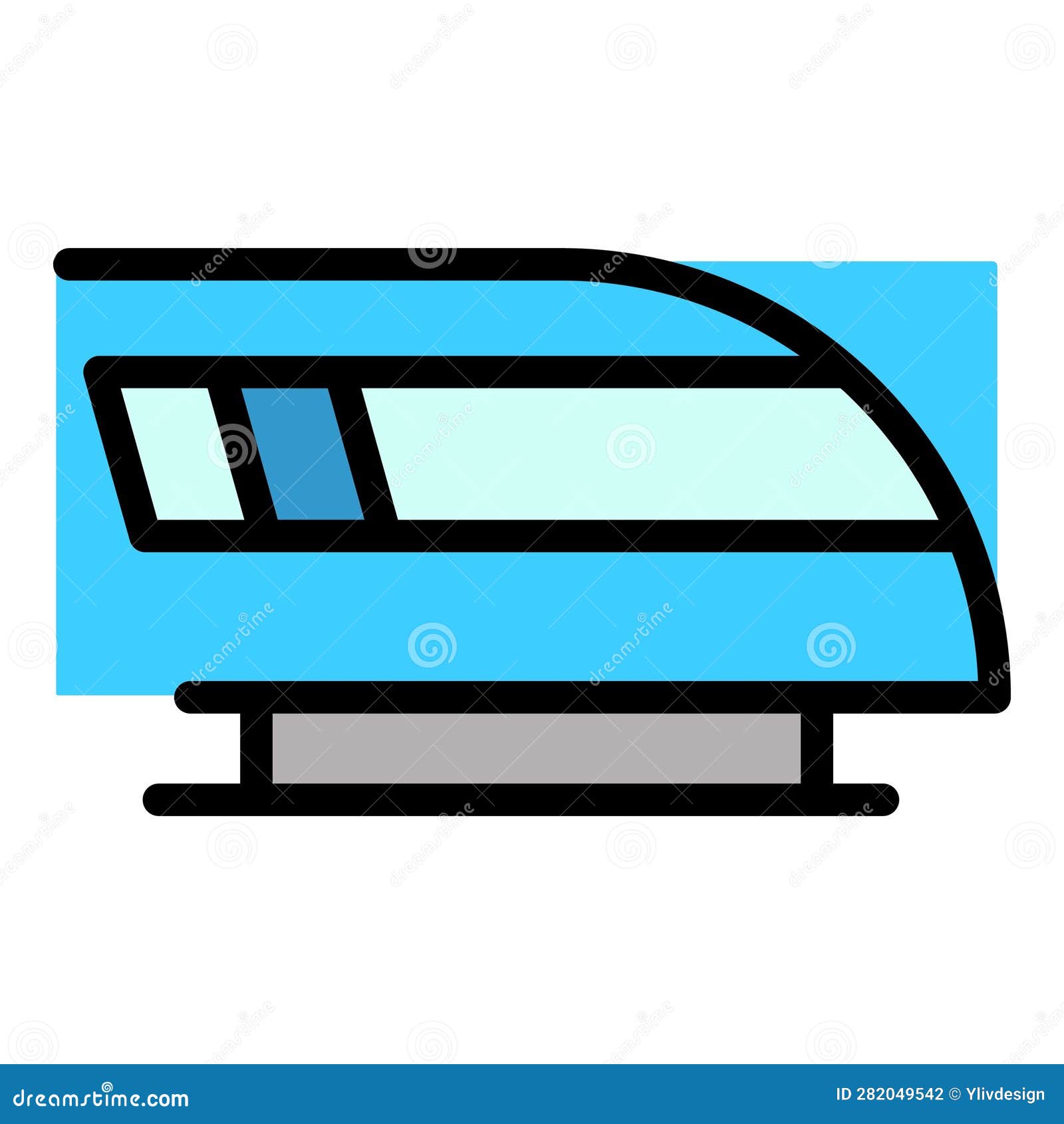 Traffic Fast Train Icon Vector Flat Stock Illustration - Illustration ...