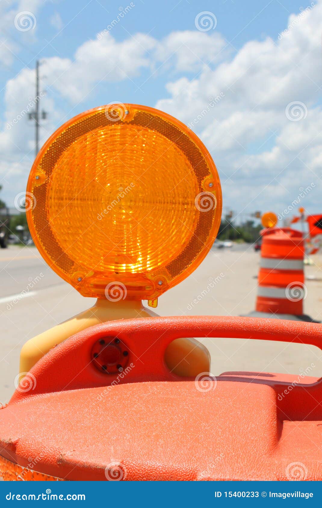 Traffic flash cone stock image. Image of direction, site - 15400233
