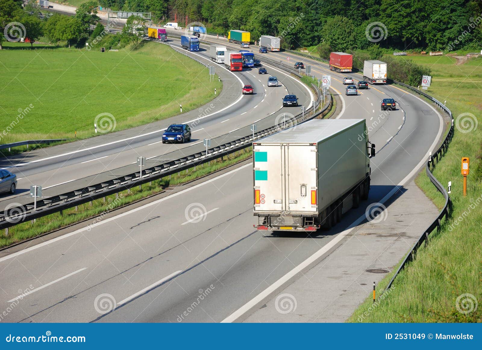 Traffic on german autobahn stock image. Image of bavaria - 2531049