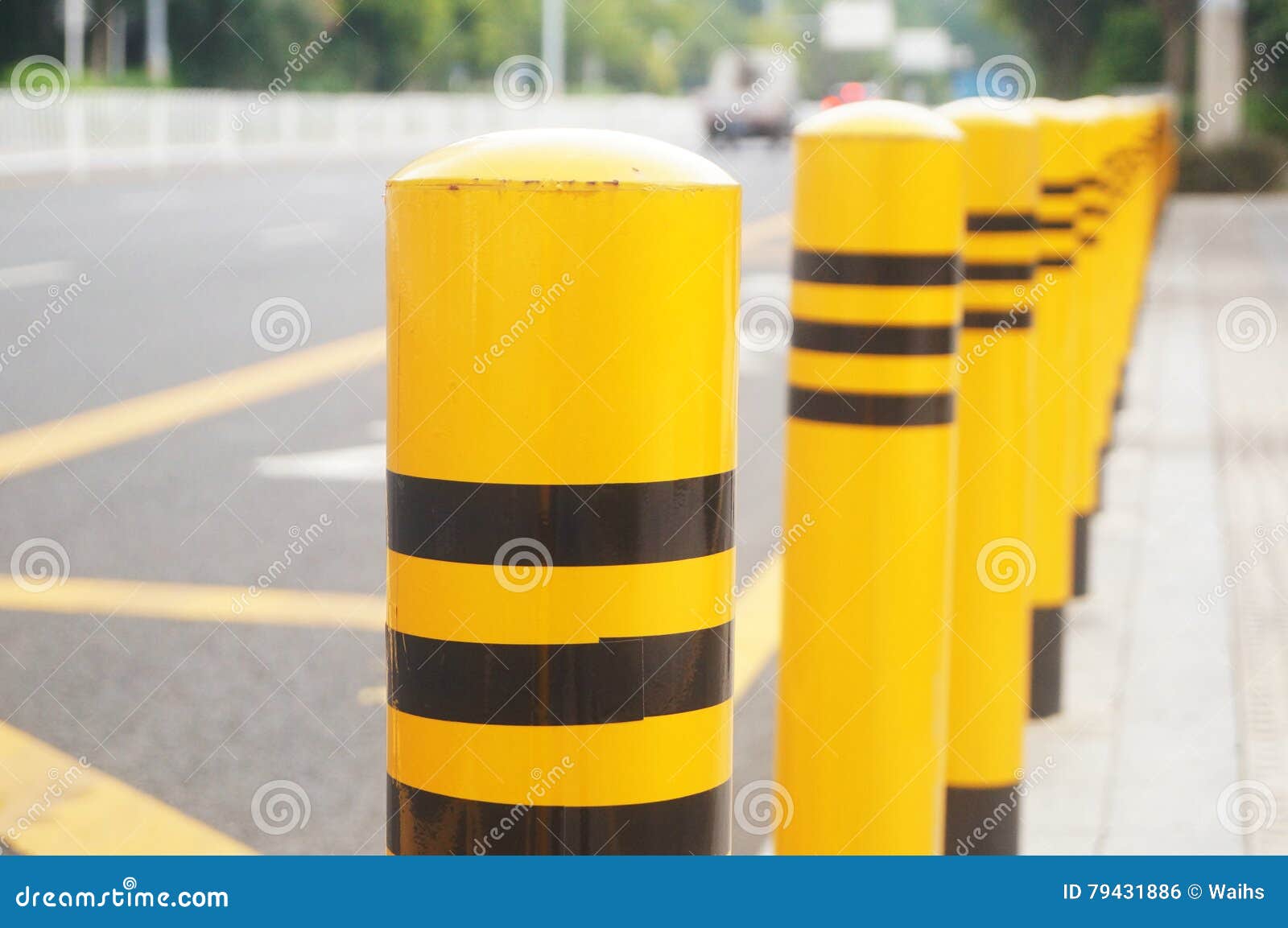 Traffic guardrail stock photo. Image of background, waiting - 79431886