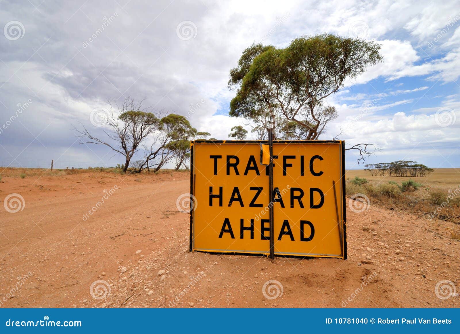 Traffic Hazard sign stock photo. Image of hazard, warning - 10781040