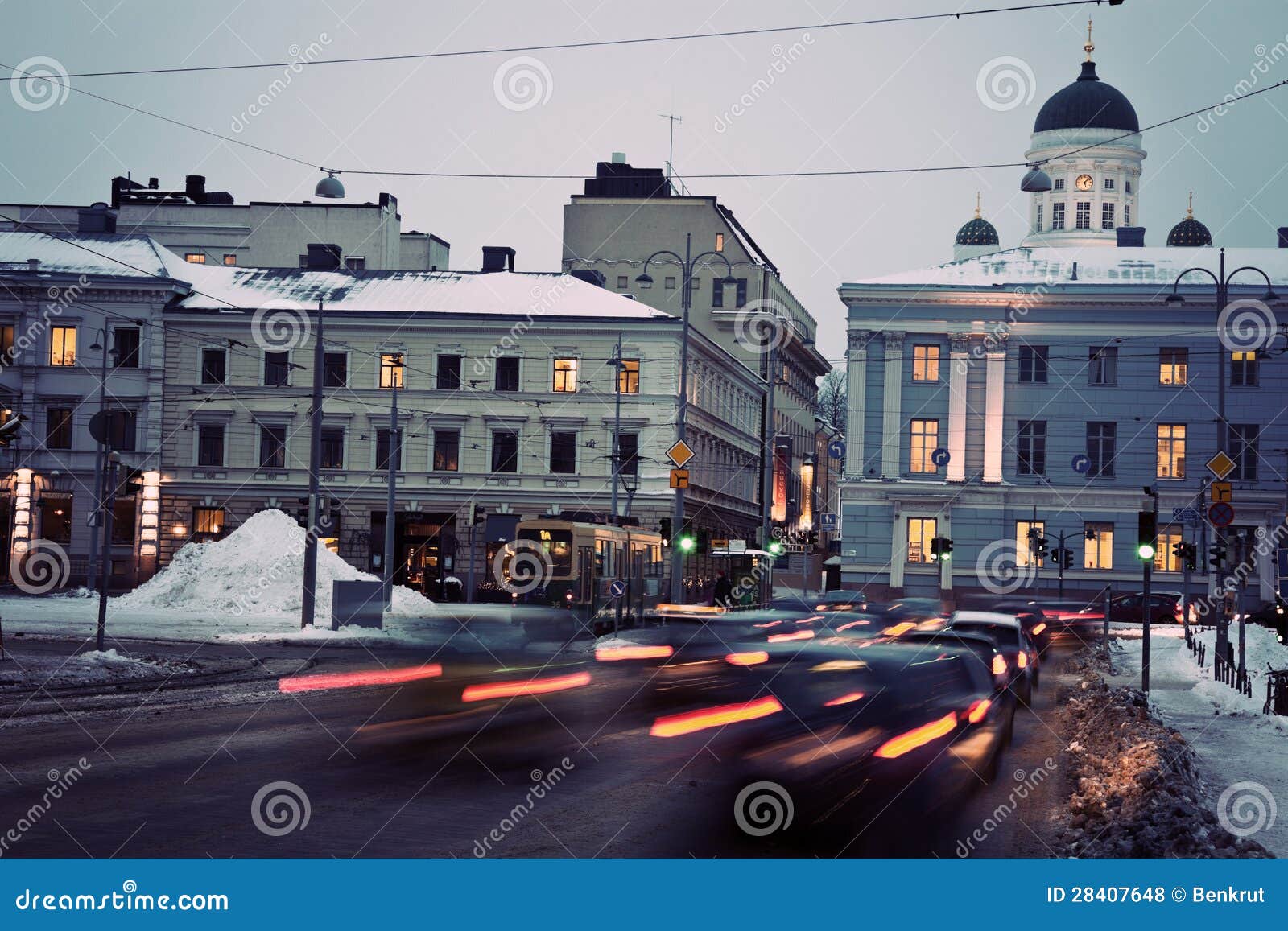 Traffic in Helsinki editorial stock photo. Image of europe - 28407648