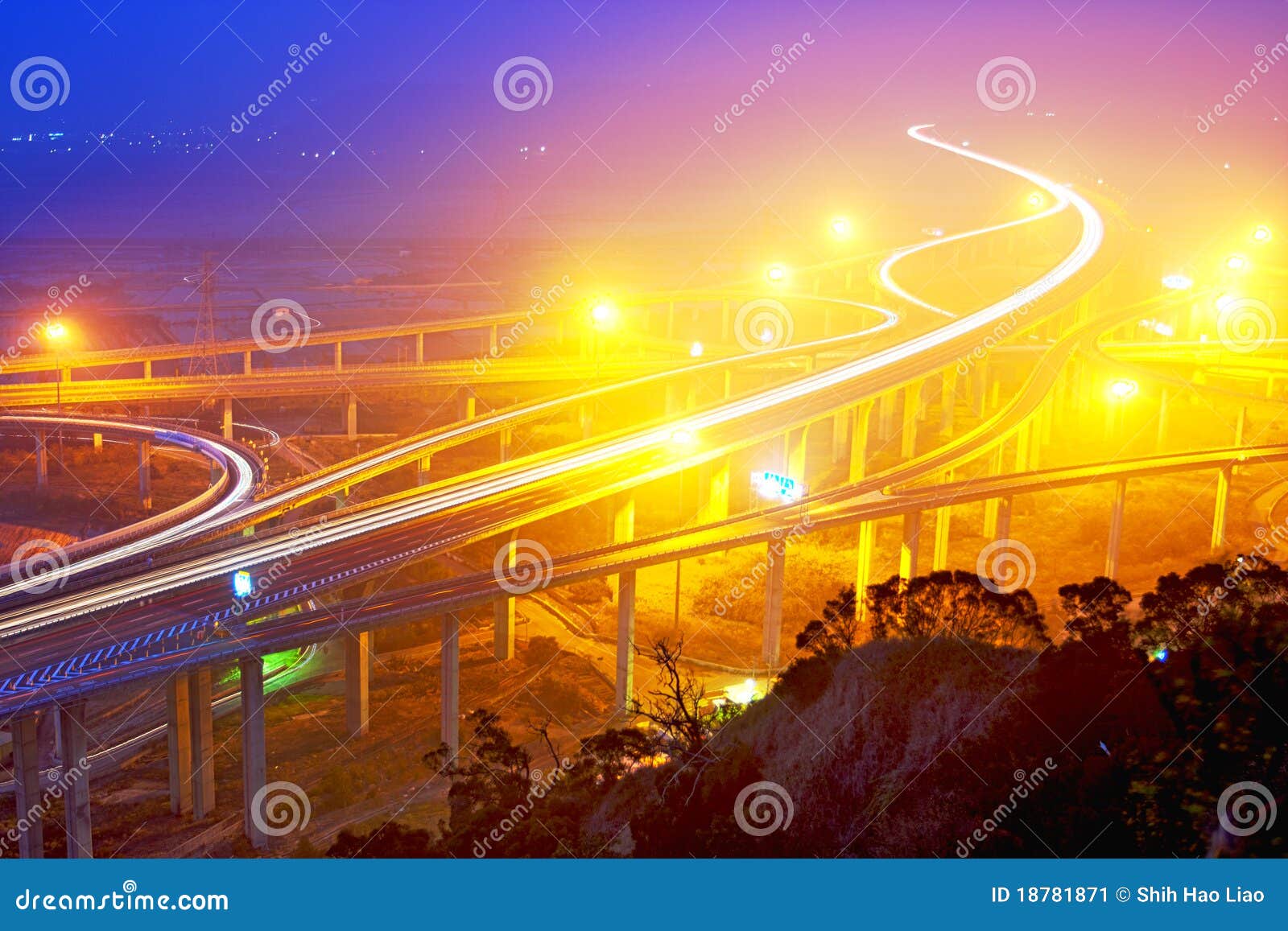 Traffic on highway stock image. Image of colorful, center - 18781871
