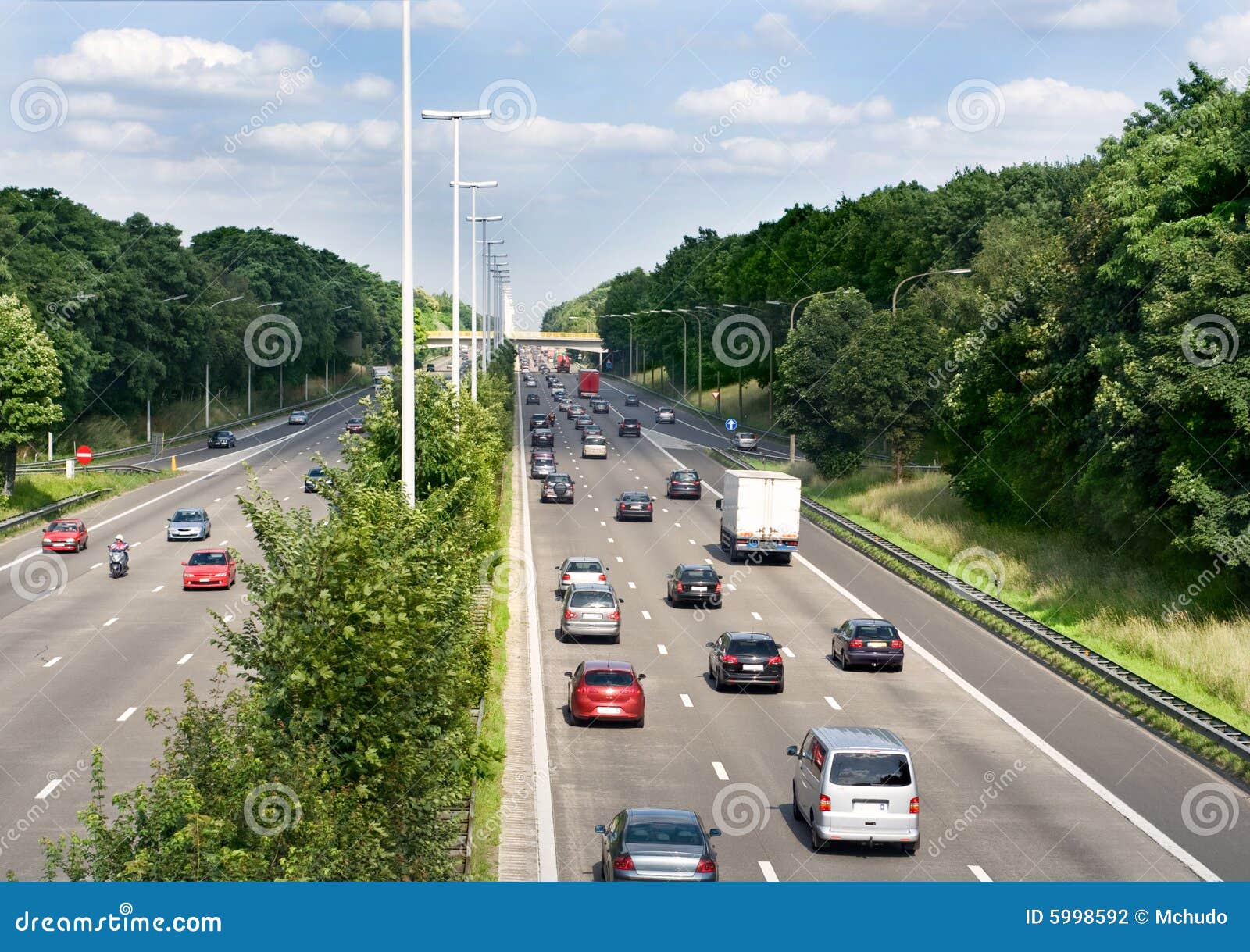 Traffic on the highway stock photo. Image of autobahn - 5998592