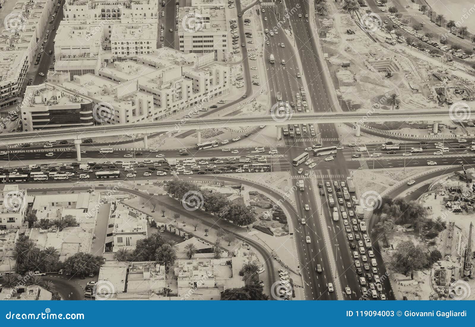 Traffic on the Highway, Aerial Overhead View Stock Image - Image of ...