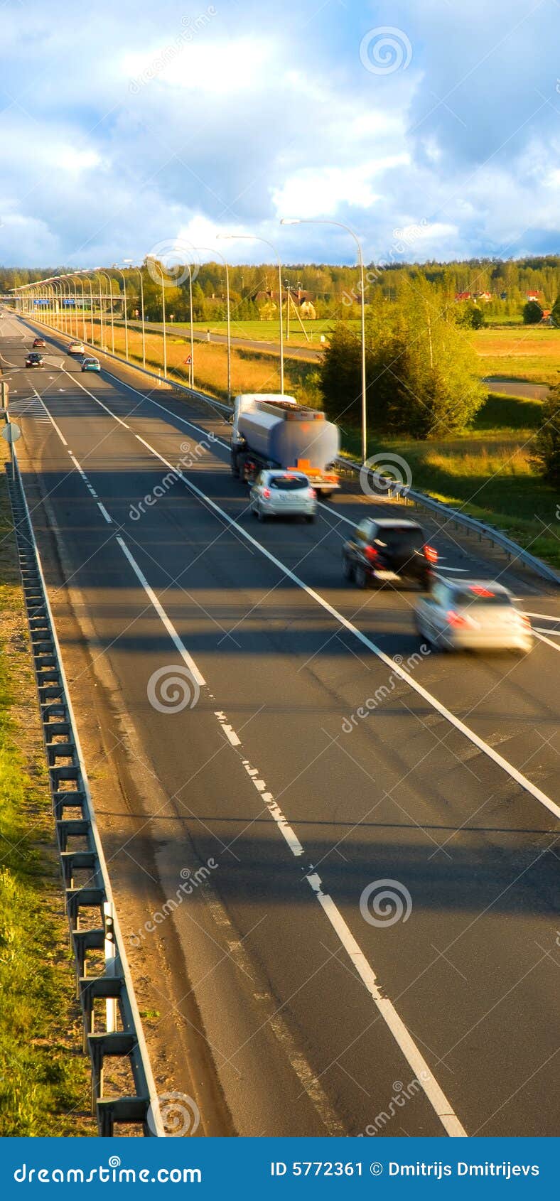 Traffic on the Highway (motion Blur) Stock Image - Image of moving ...